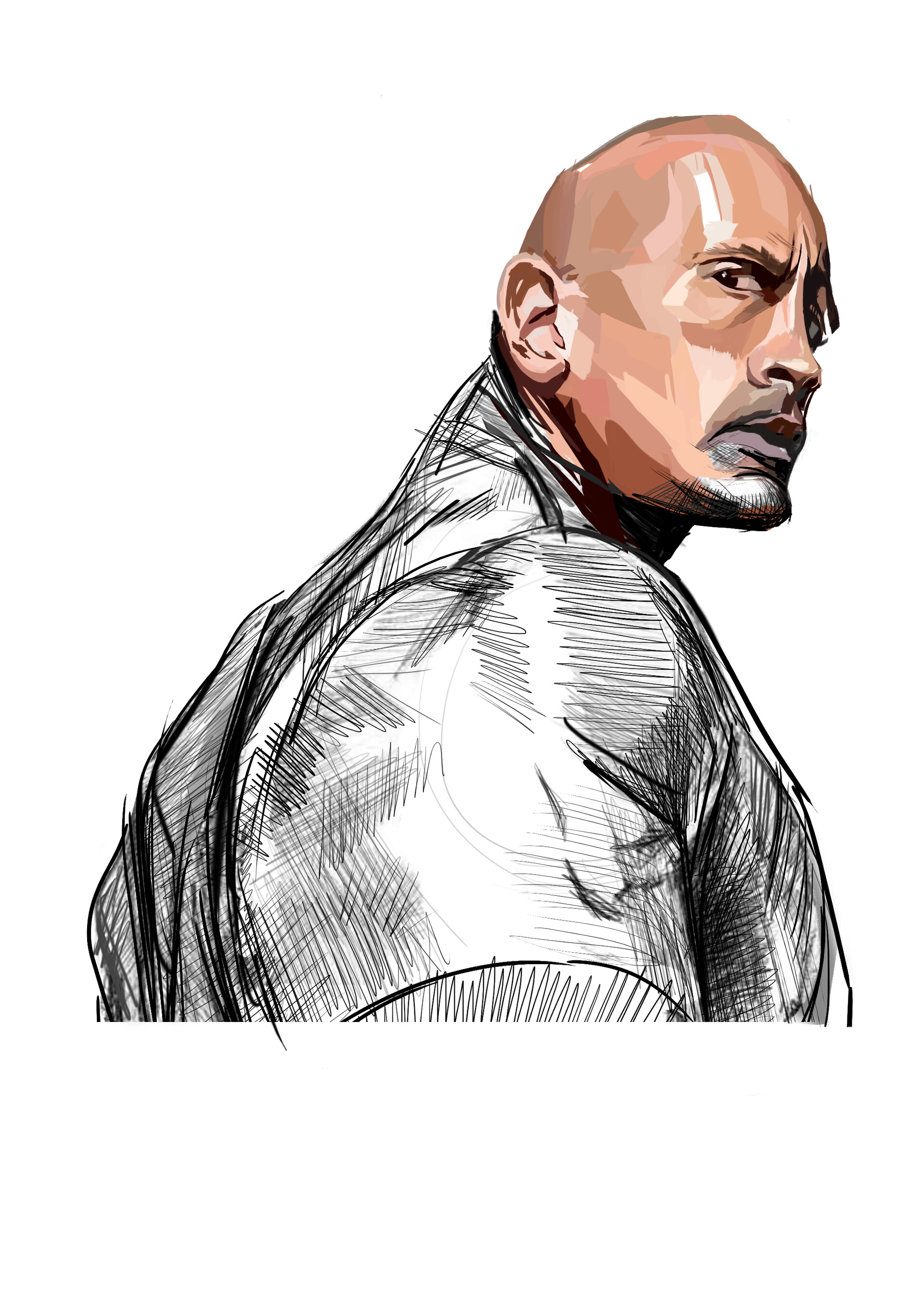 Dwayne The Rock Johnson Drawings