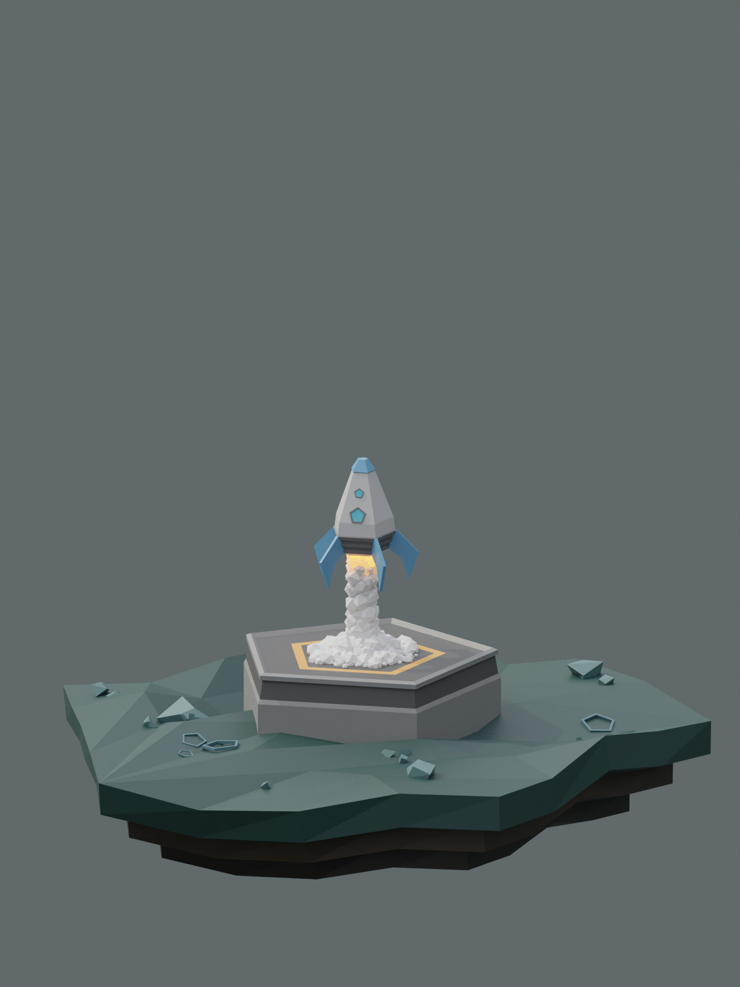 ArtStation - Low Poly rocket