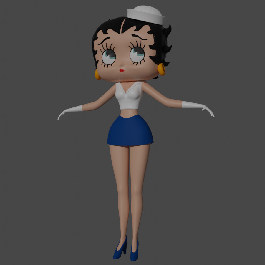 ArtStation - Betty Boop Statuette Template