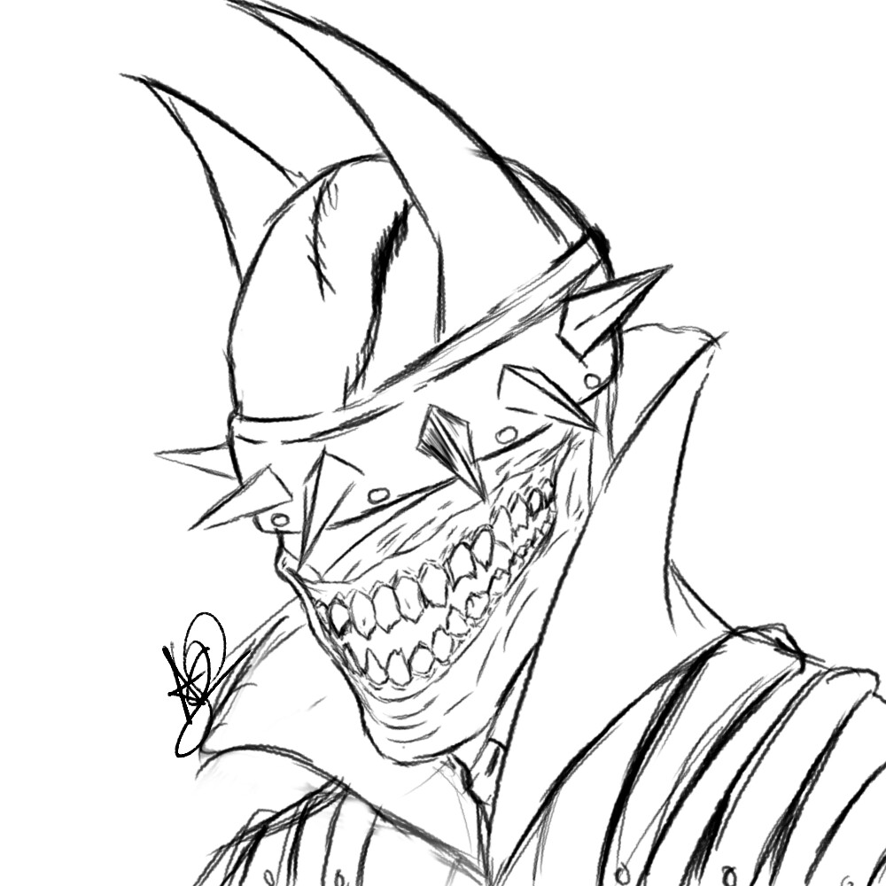 how to draw batman who laughs