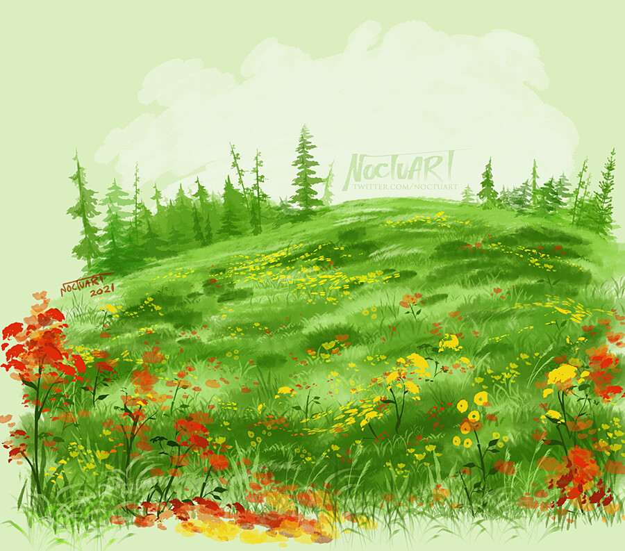 ArtStation - Meadow Illustration