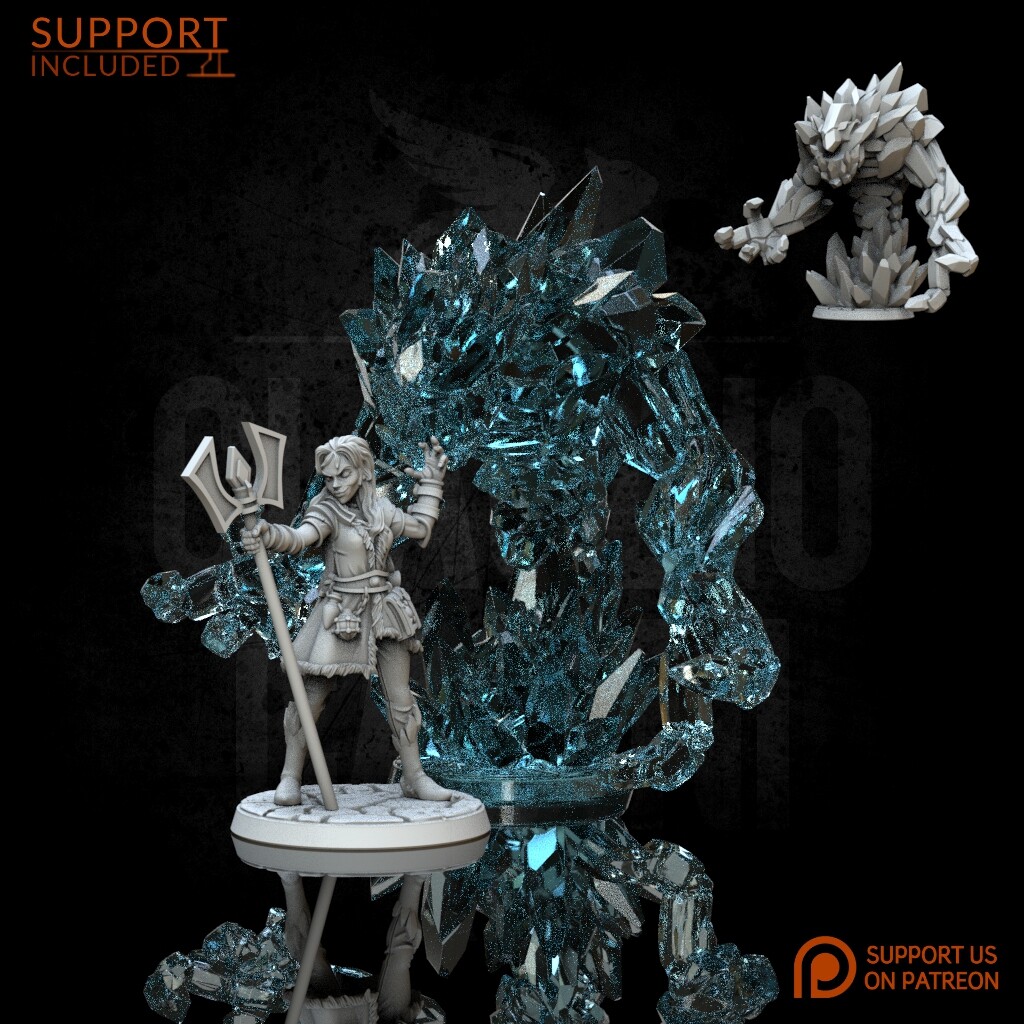 ArtStation - Frost Wizard miniature