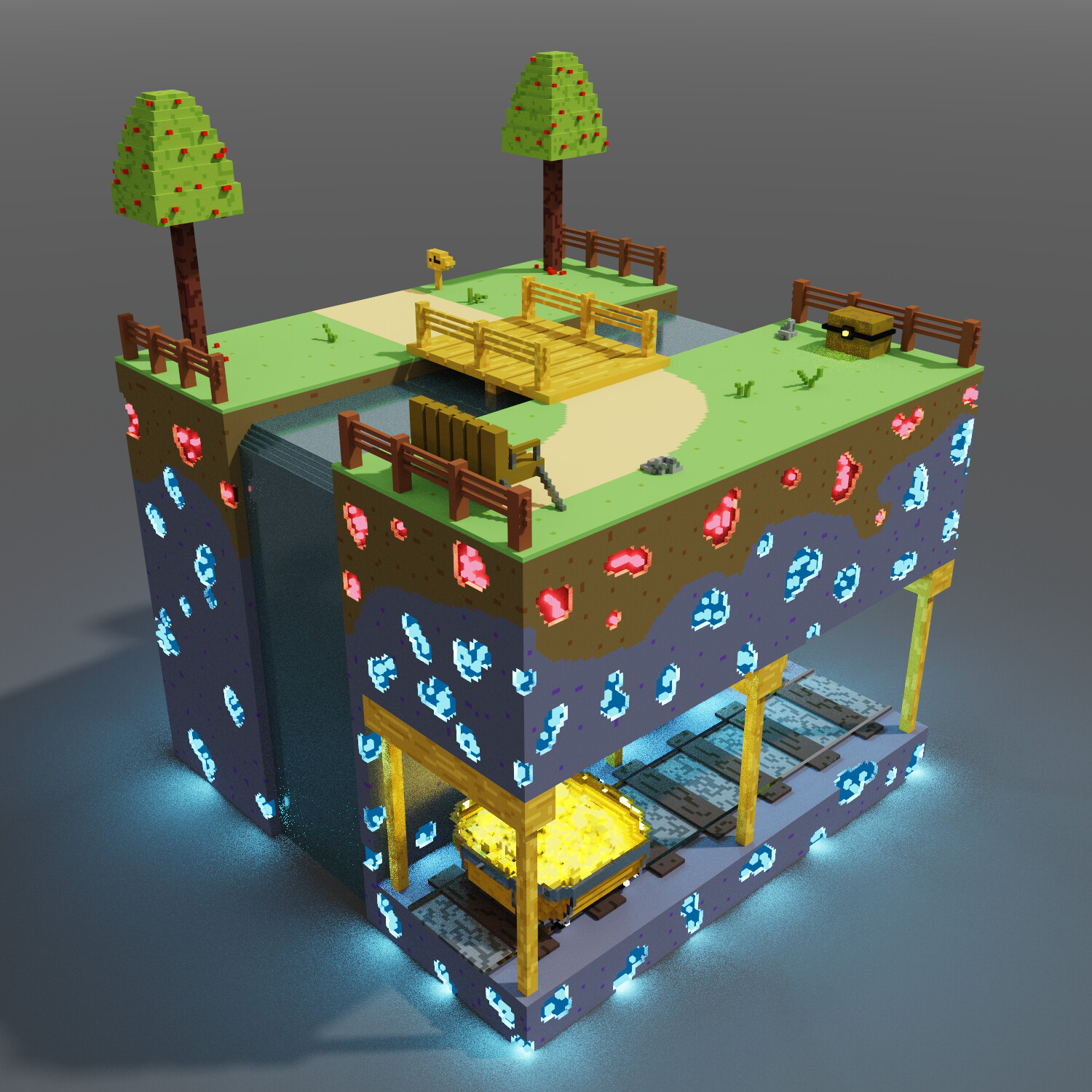 ArtStation - Ambientación Isométrica (Minecraft) / Isometric ...