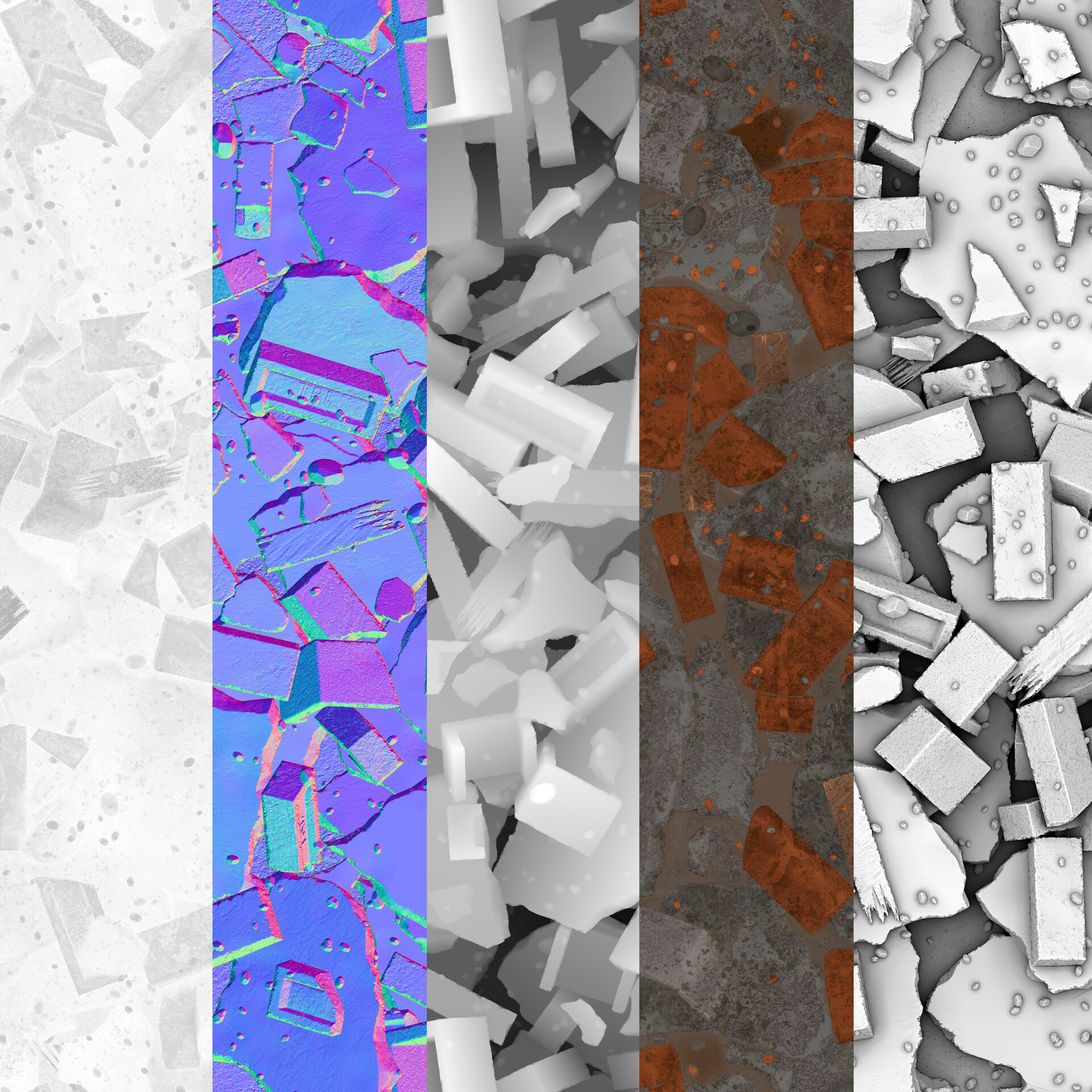 rubble texture 3d