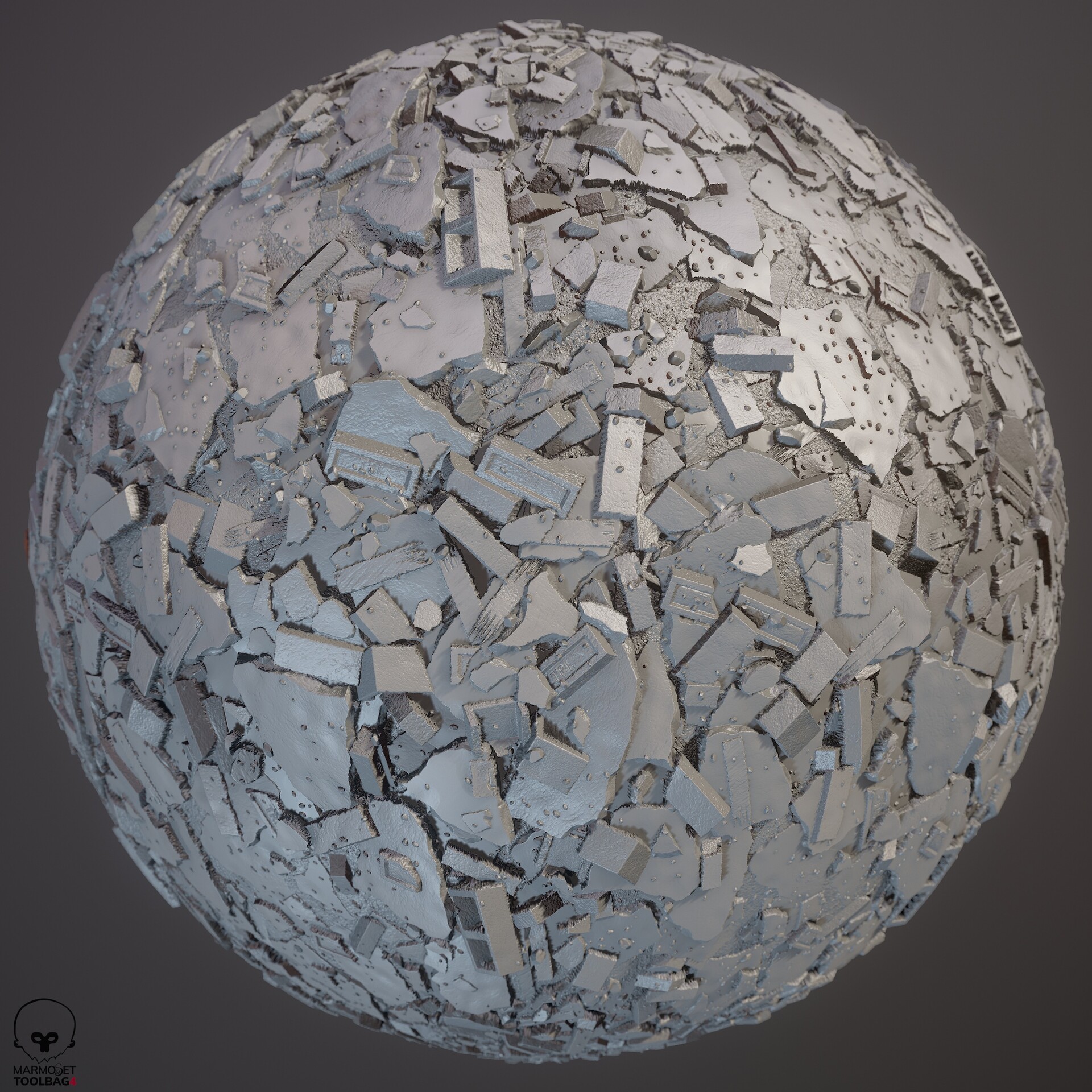 rubble texture 3d