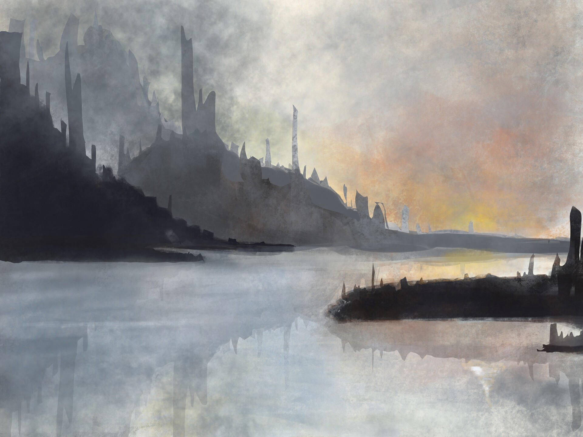 ArtStation - Smokey morning