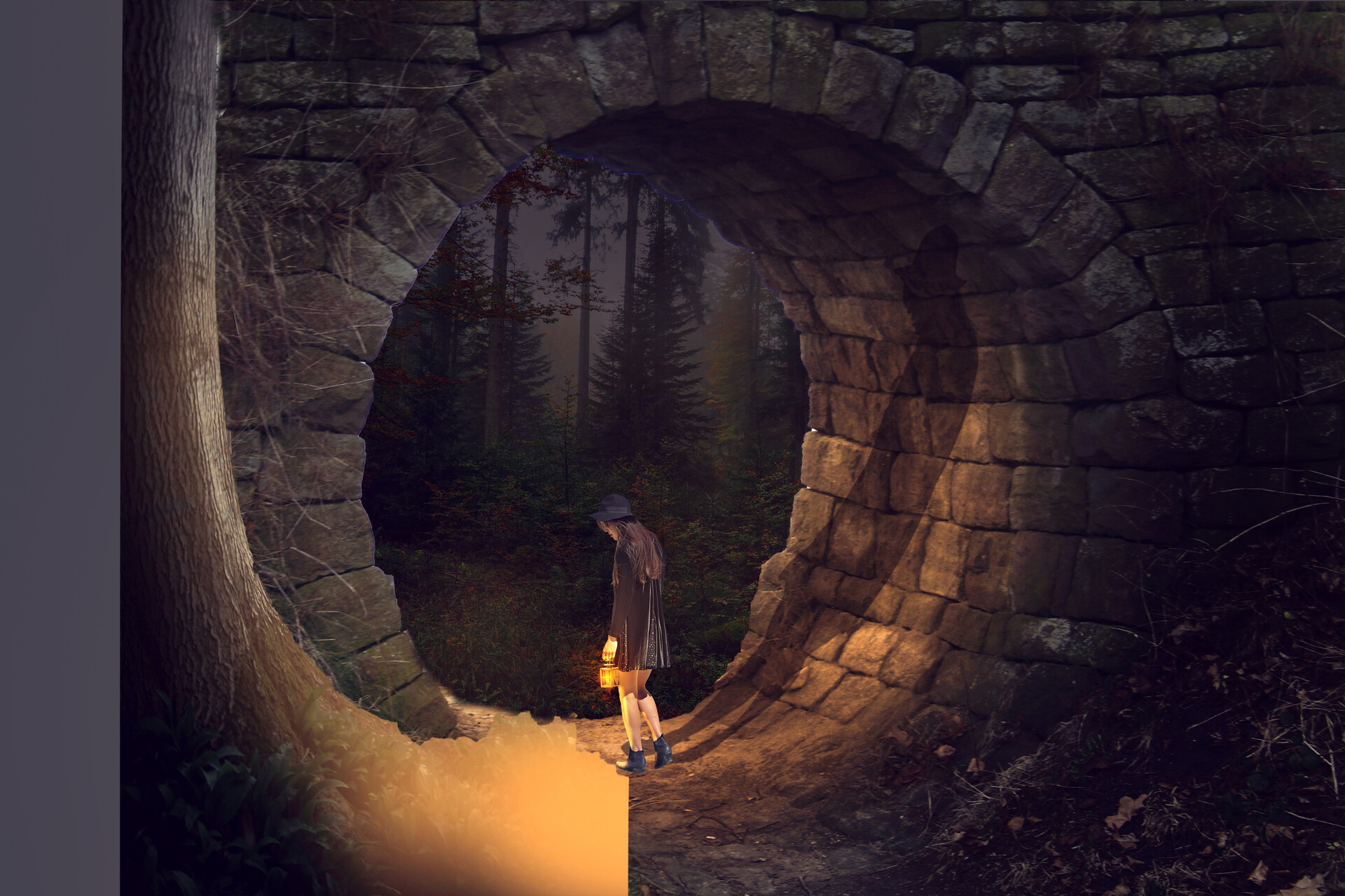 ArtStation - Create a Dramatic Light Lantern Photo Manipulation