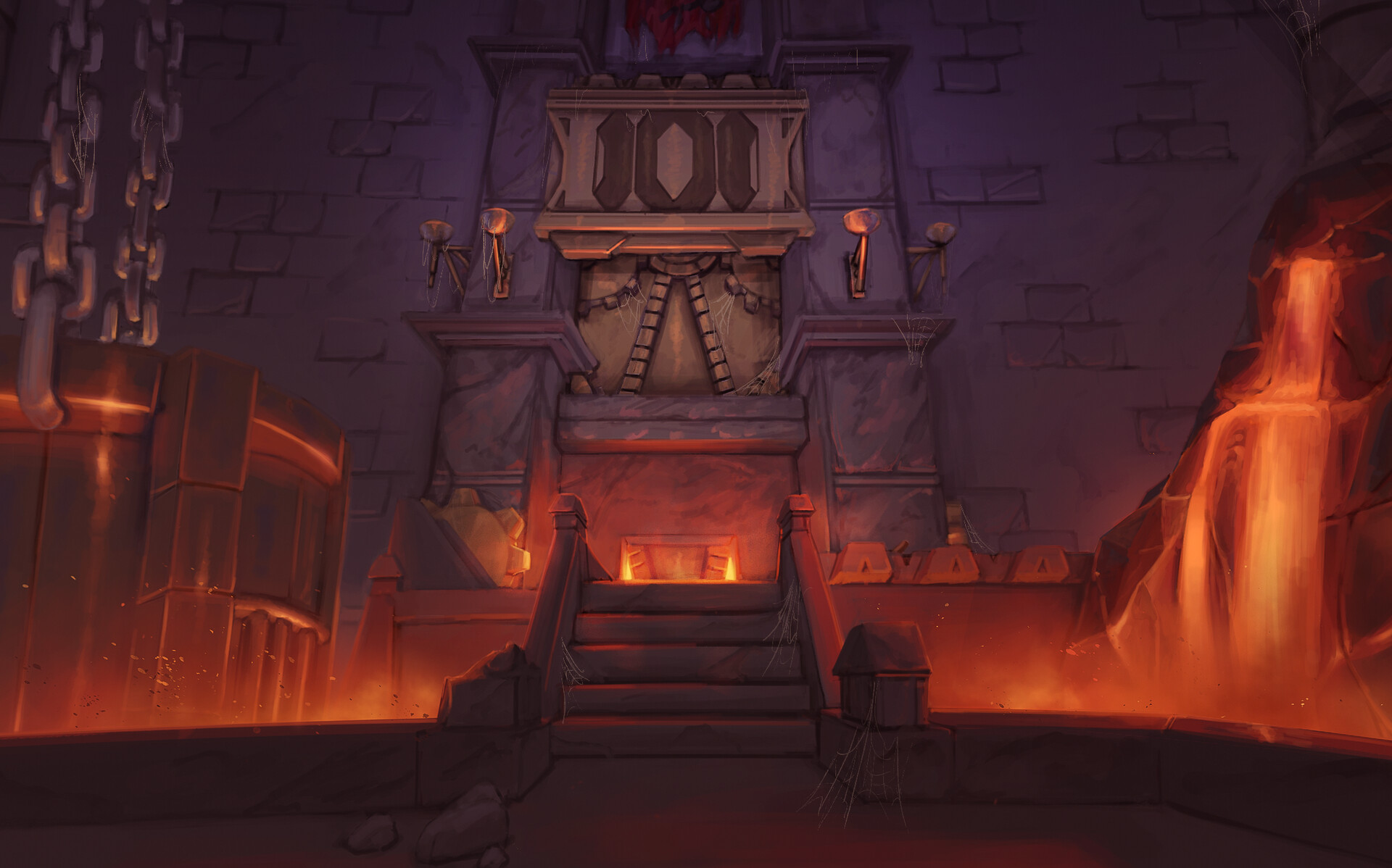 ArtStation - Dwarven Stronghold Puzzle Room Key Art and Design Concept