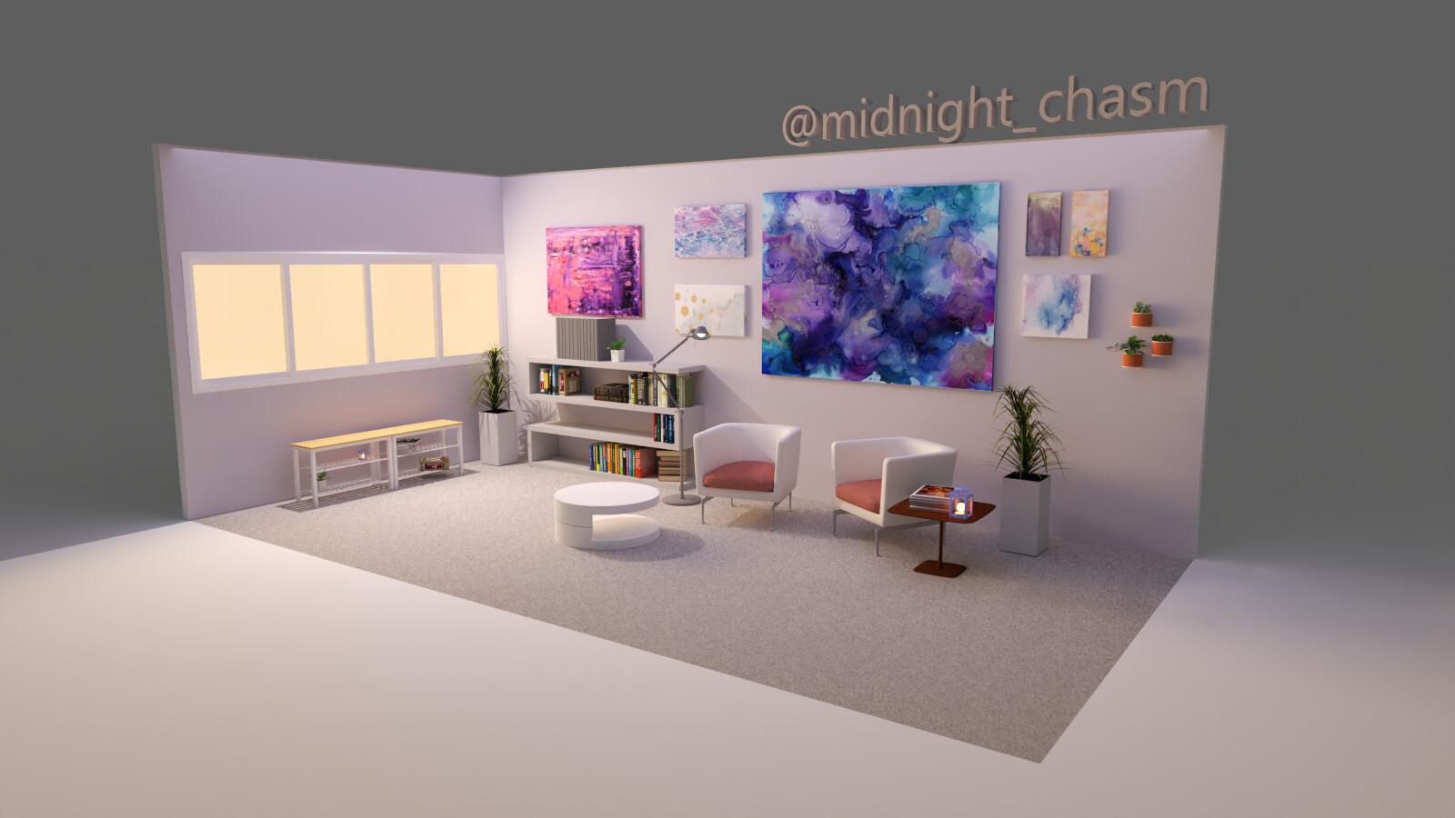 MidnightChasm - Purple Room - 3D Interior