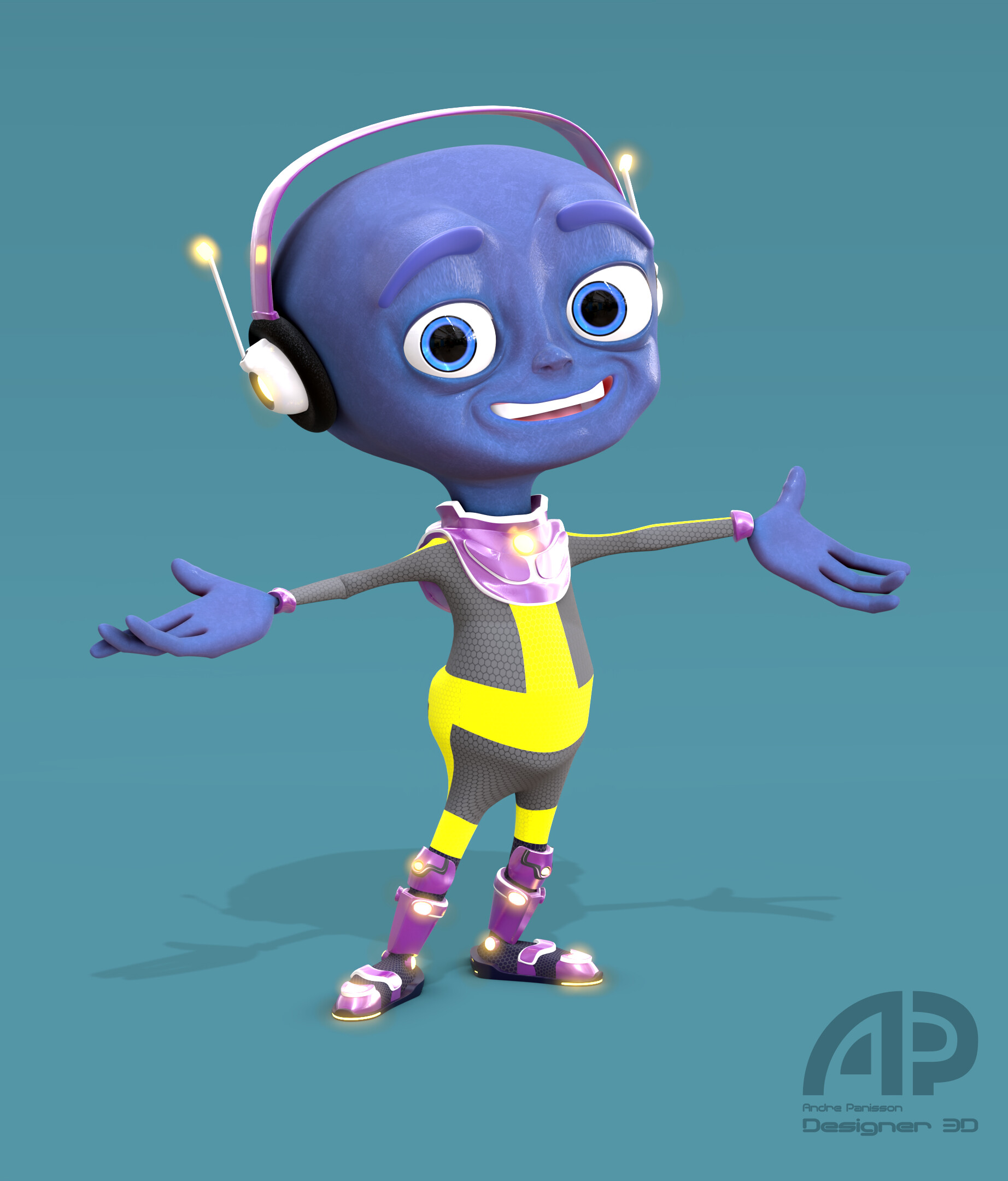 ArtStation - Alien Tech - mascote para área de tecnologia