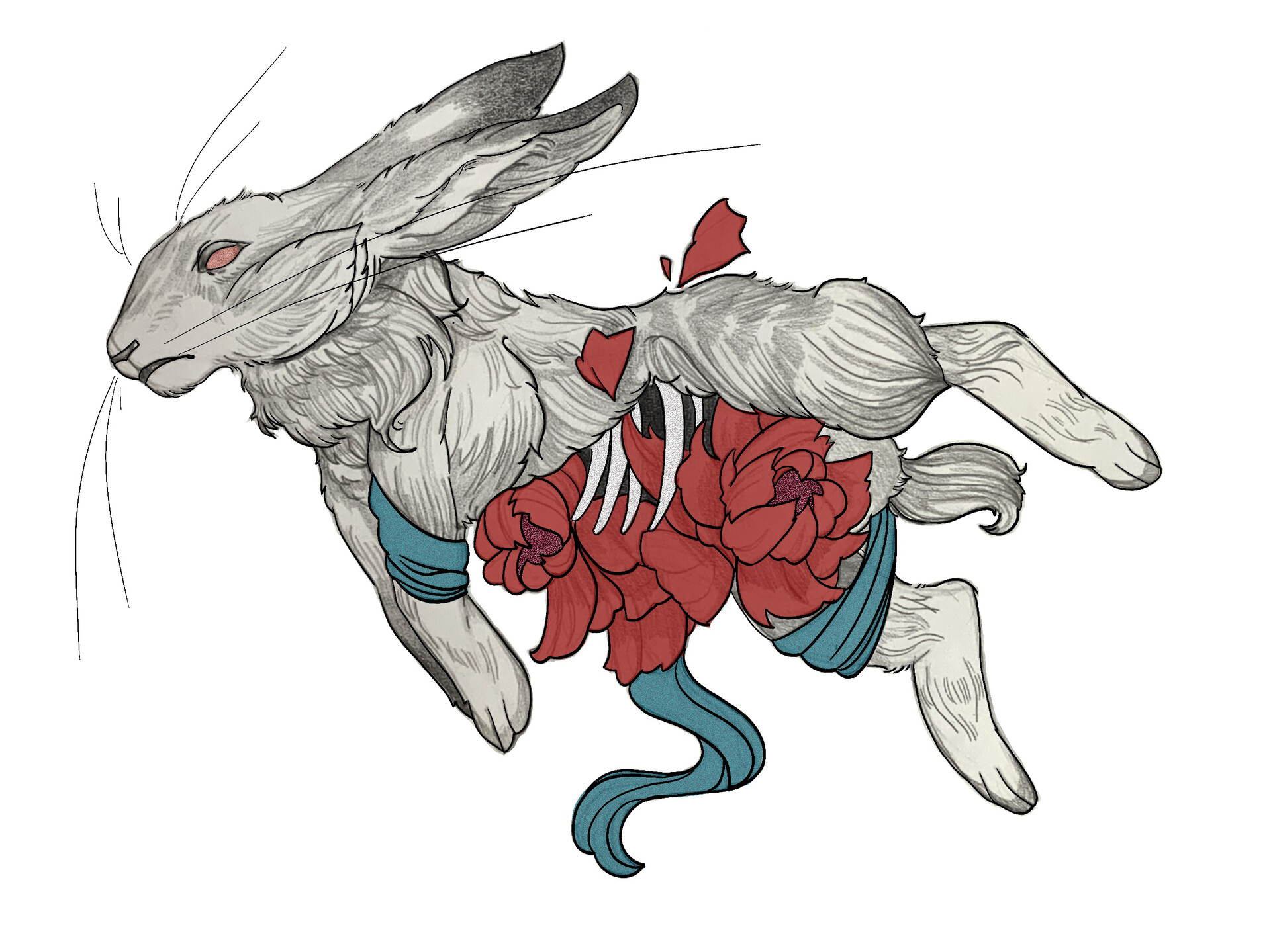 ArtStation - Floral Rabbit