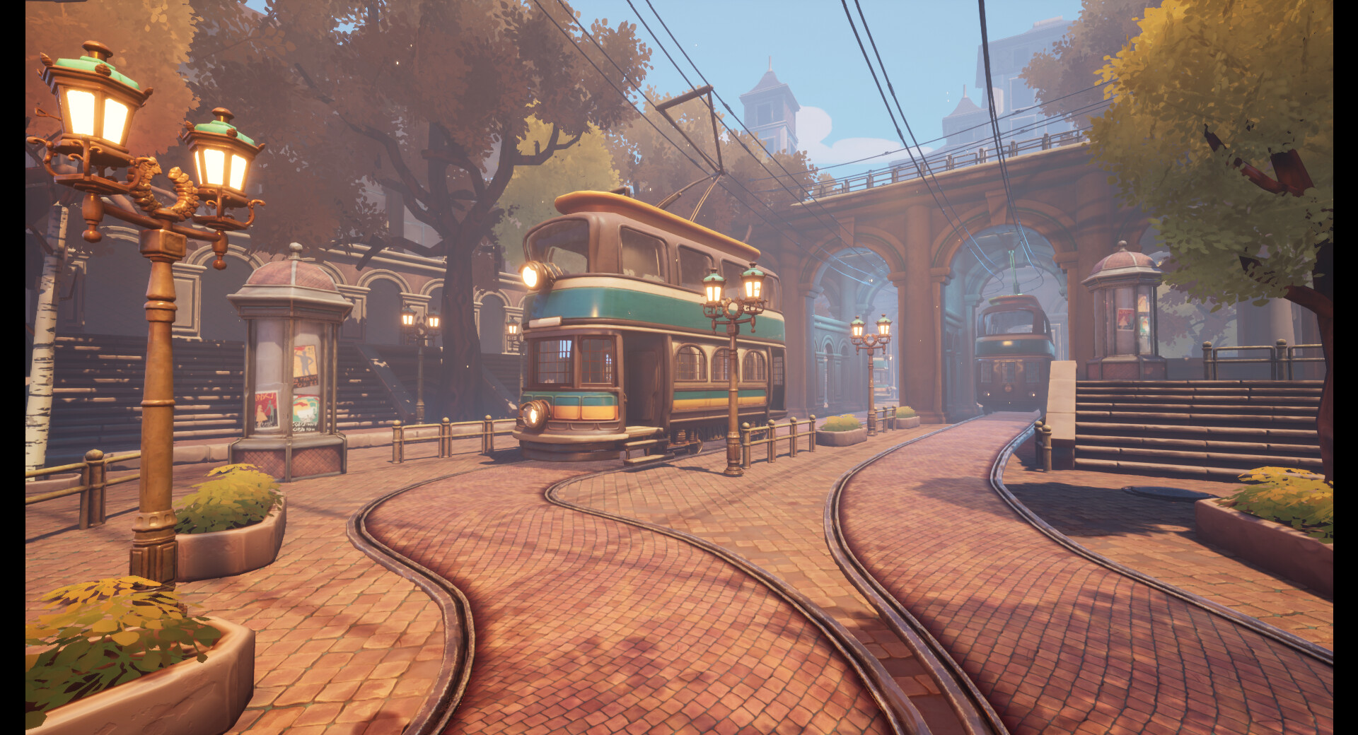 ArtStation - Stylized Streetcar Scene