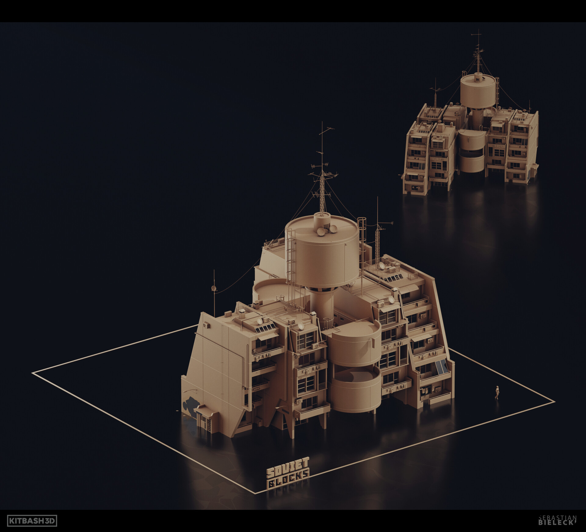Sebastian Bielecki - Soviet Blocks Kitbash3D Set