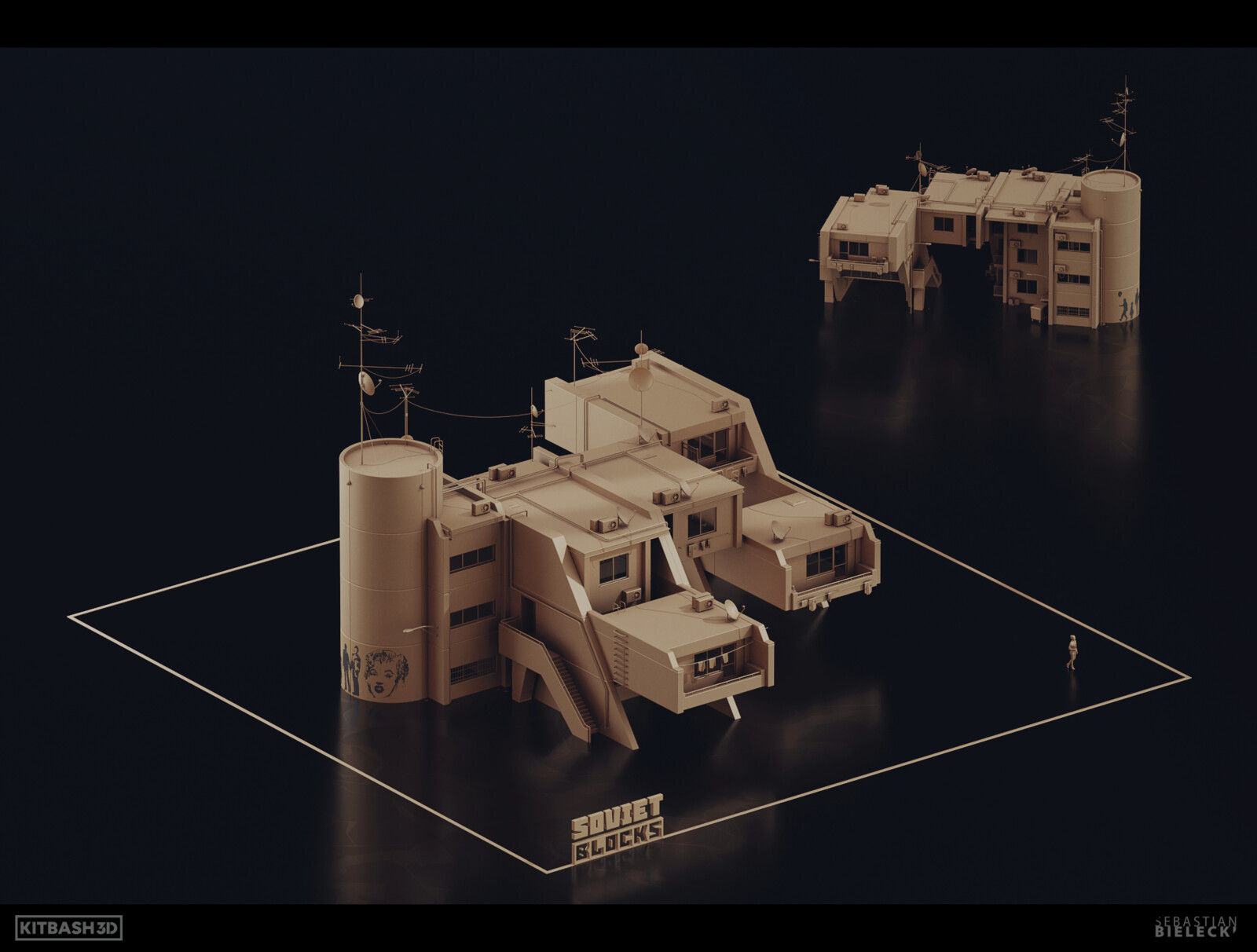 Sebastian Bielecki - Soviet Blocks Kitbash3D Set