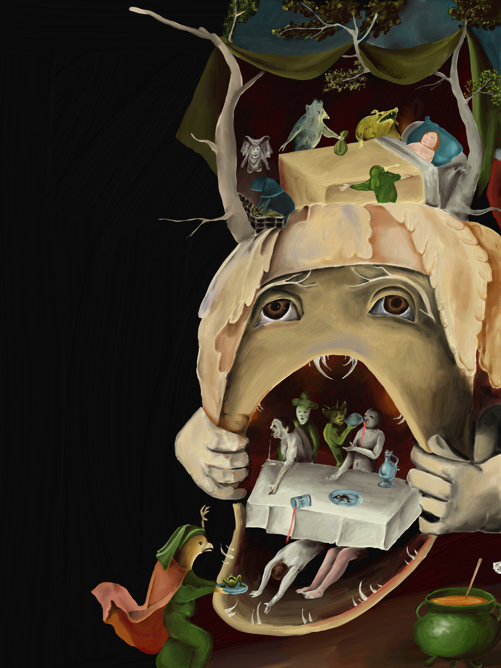 Yoono Art Studio - Hieronymus Bosch - The Vision of Tundale detail