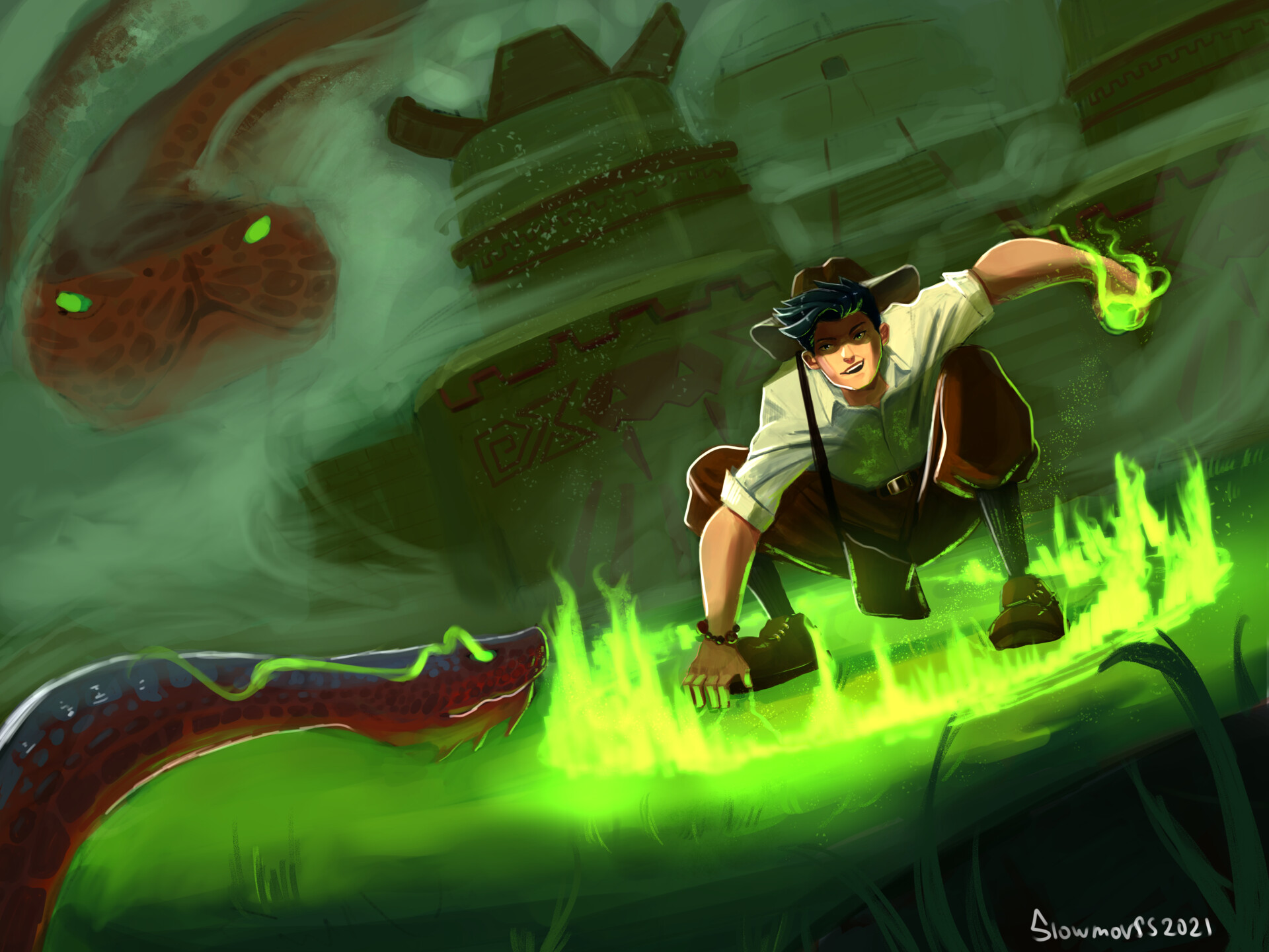 ArtStation - snake temple