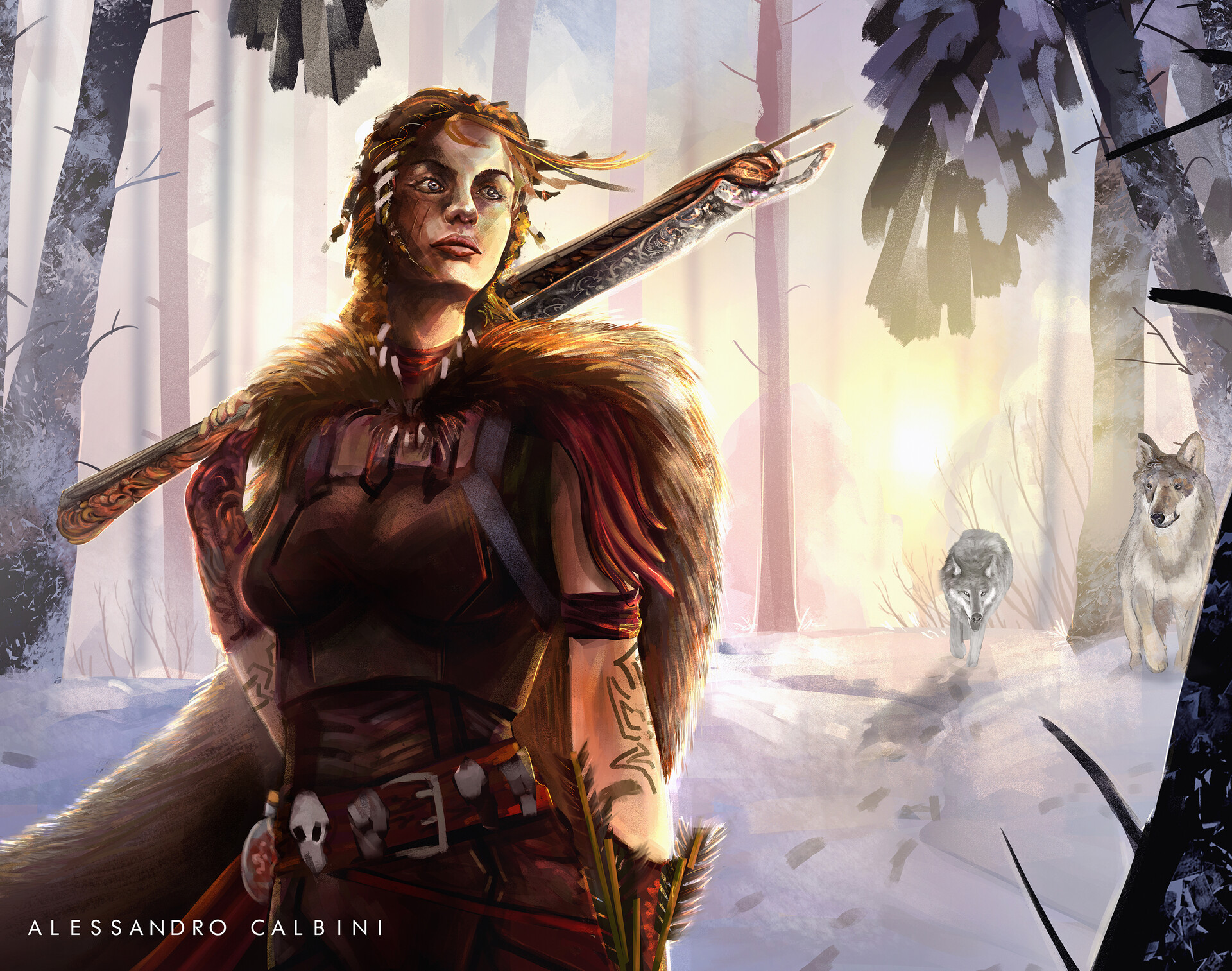 ArtStation - Huntmaster of the snow lands