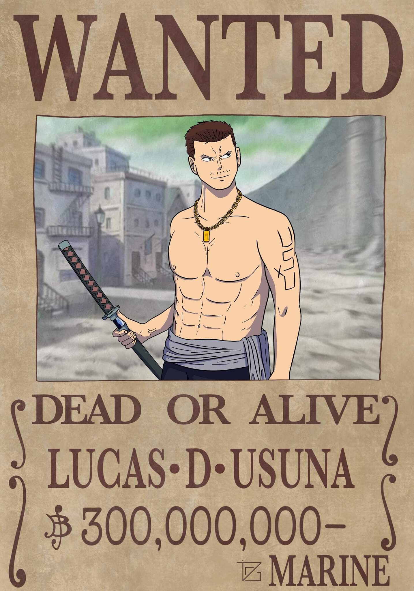 ArtStation - WANTED - One Piece fan portrait