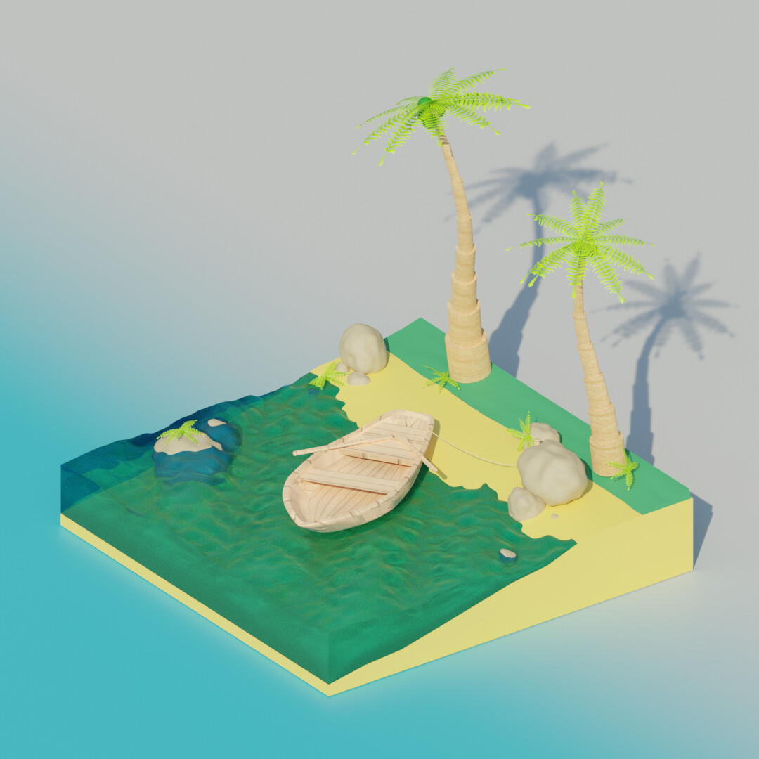 ArtStation - Tropical beach