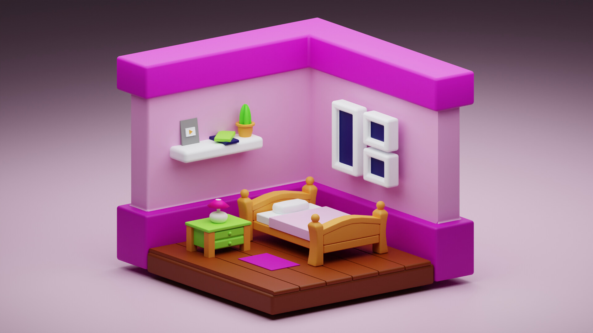 ArtStation - Pink room