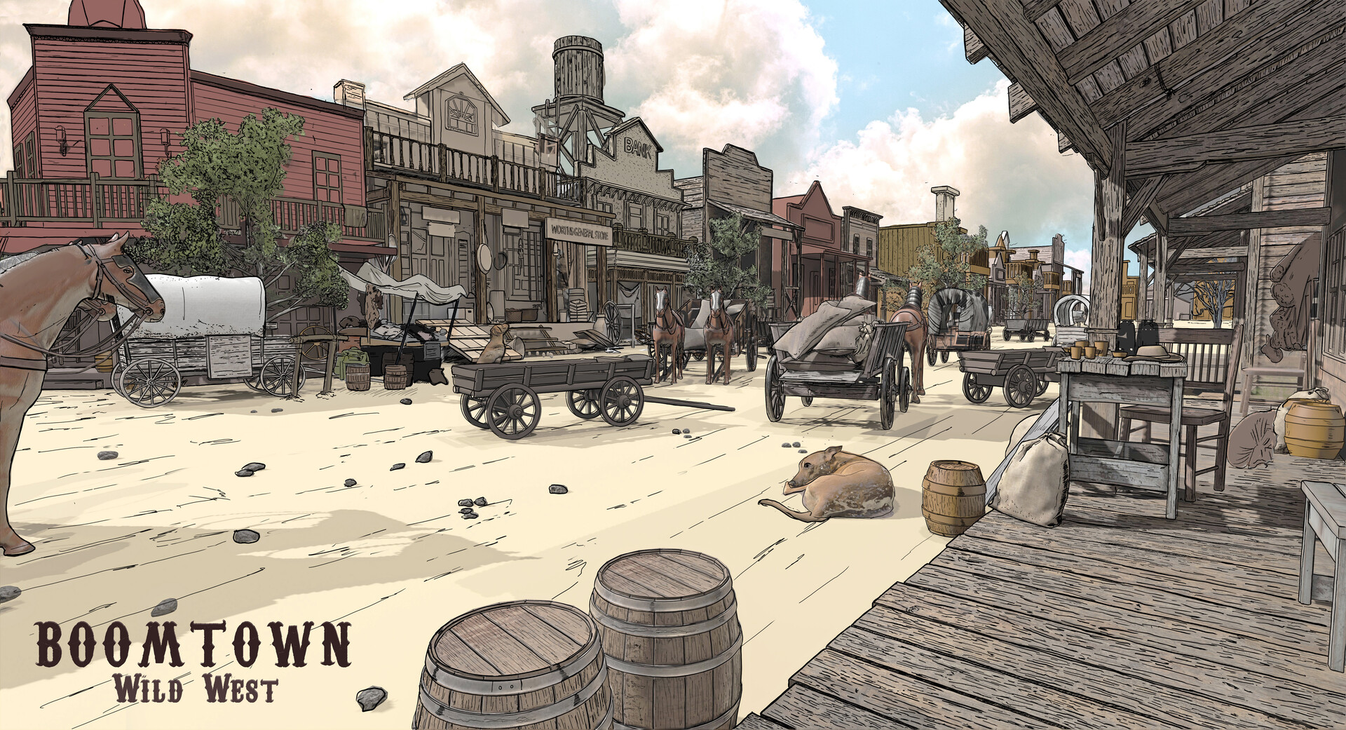 ArtStation - Boomtown (Wild West)