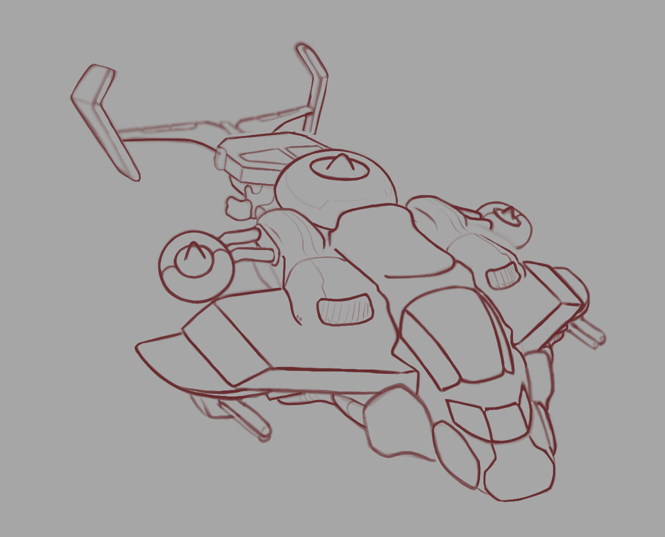 ArtStation - Mental Omega Thor gunship C&C