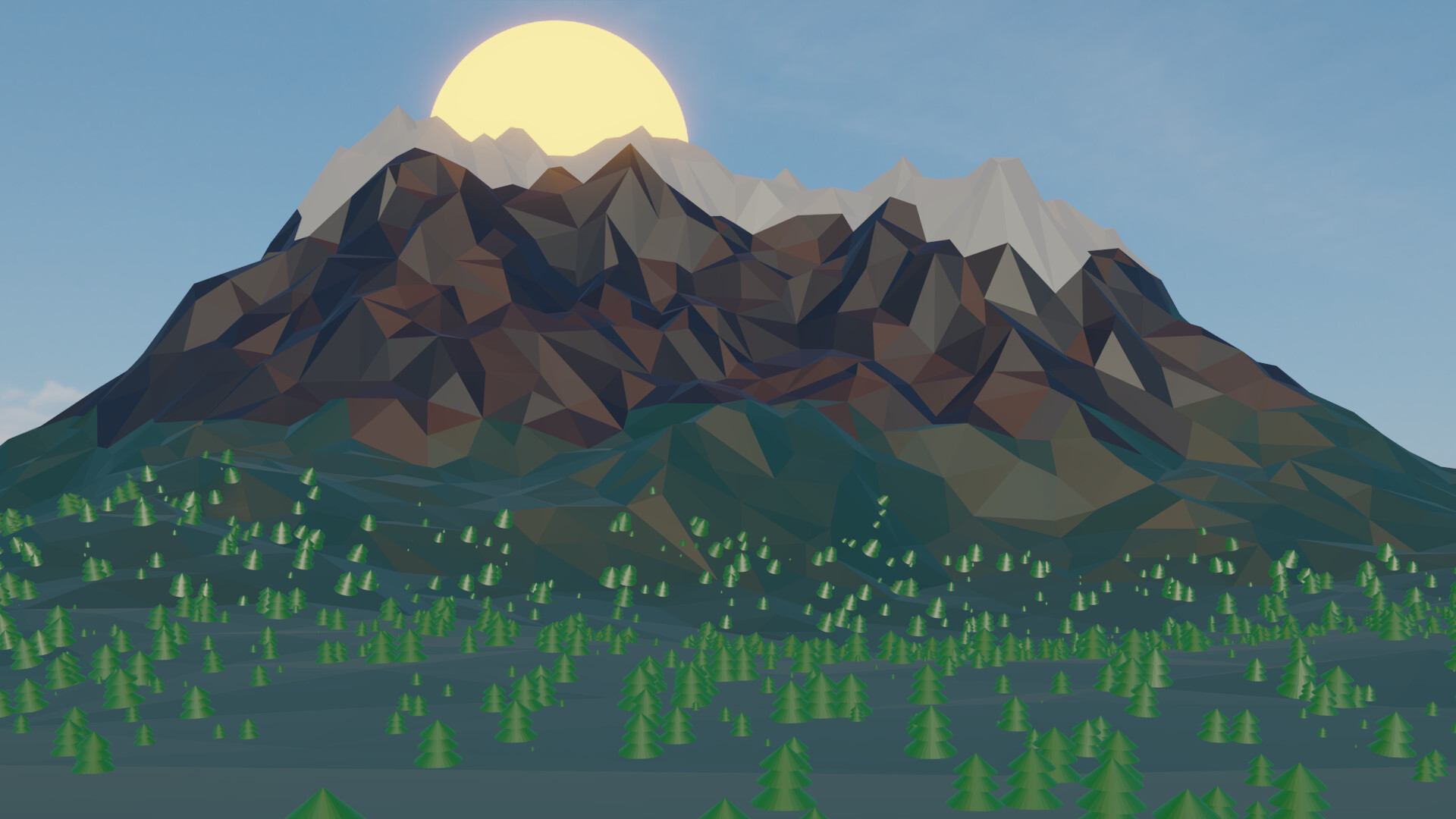 ArtStation - Low Poly Mountain