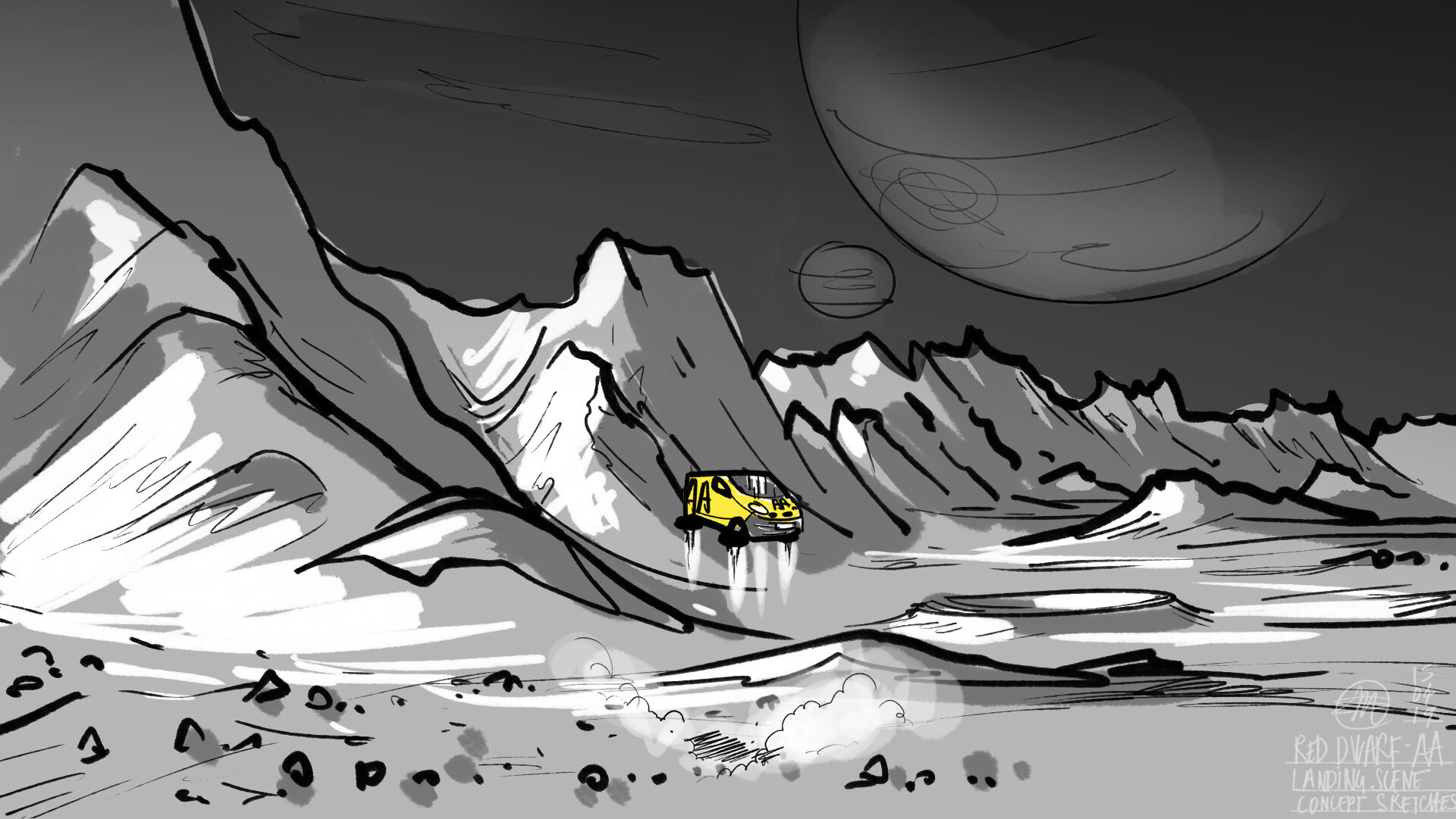 ArtStation - Red Dwarf - AA exterior & vehicle concept