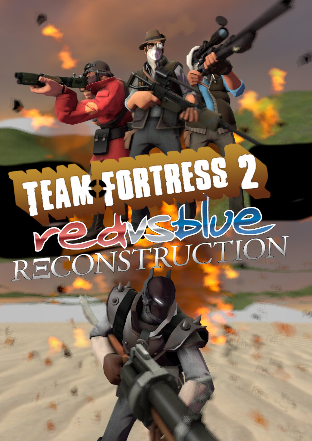 ArtStation - Team Fortress 2 Red VS Blue Reconstruction Cover