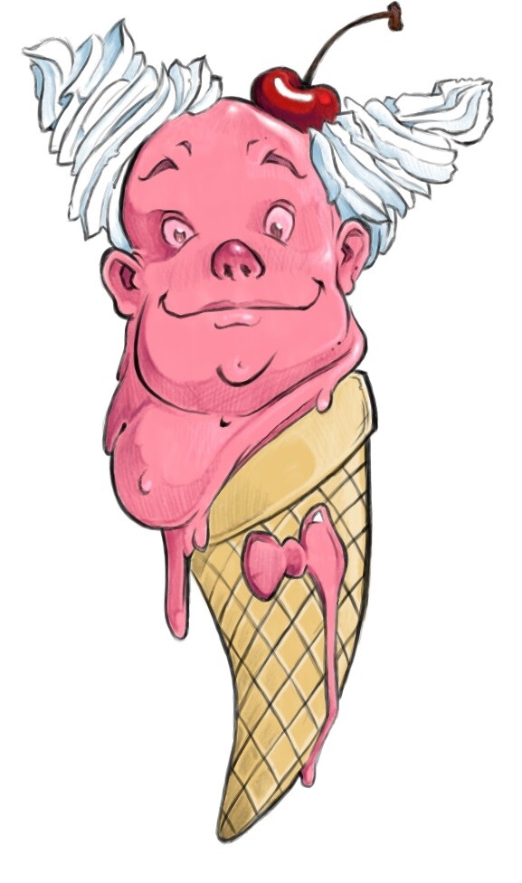 how to draw ice cream man