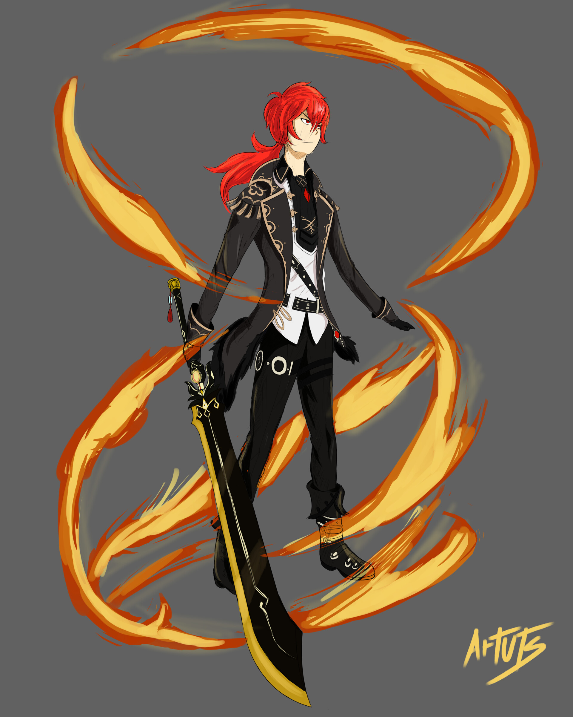 ArtStation - Diluc - Genshin Impact Fanart