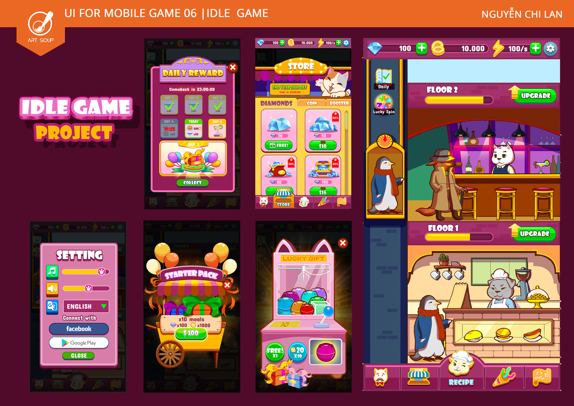 ArtStation - IDLE GAME - RESTAURANT