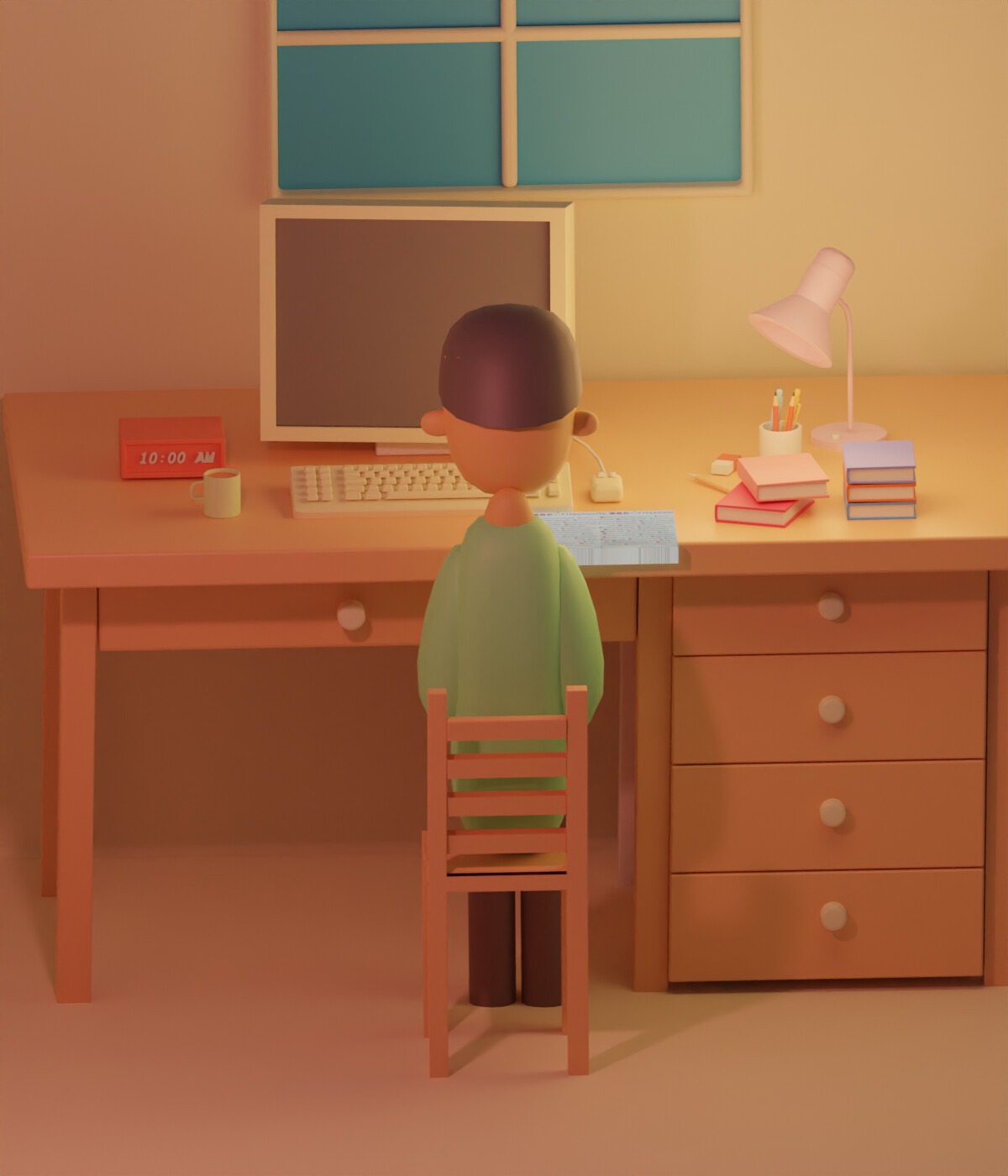 ArtStation - Studying Boy