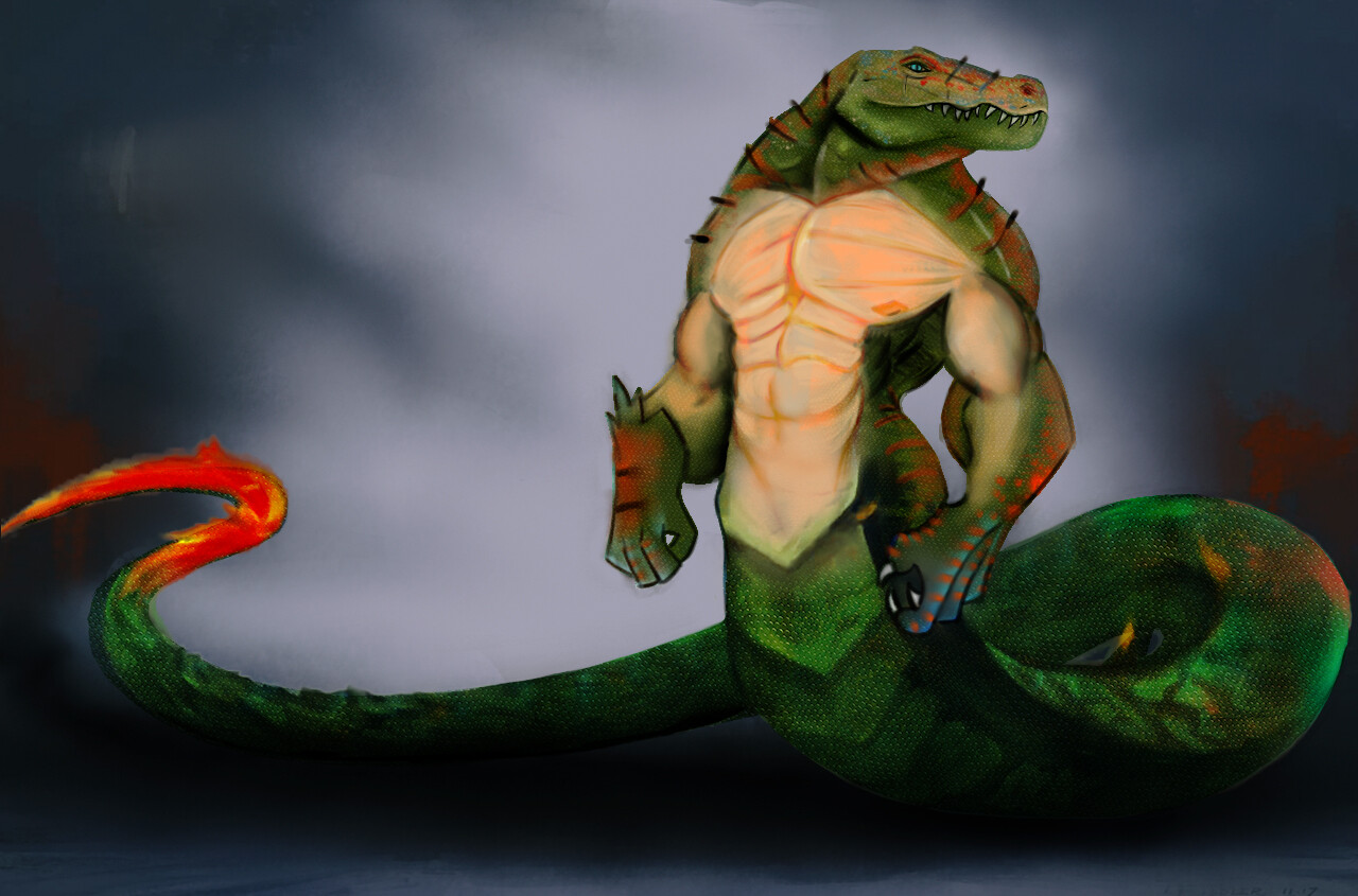 ArtStation - Water dragon lizard