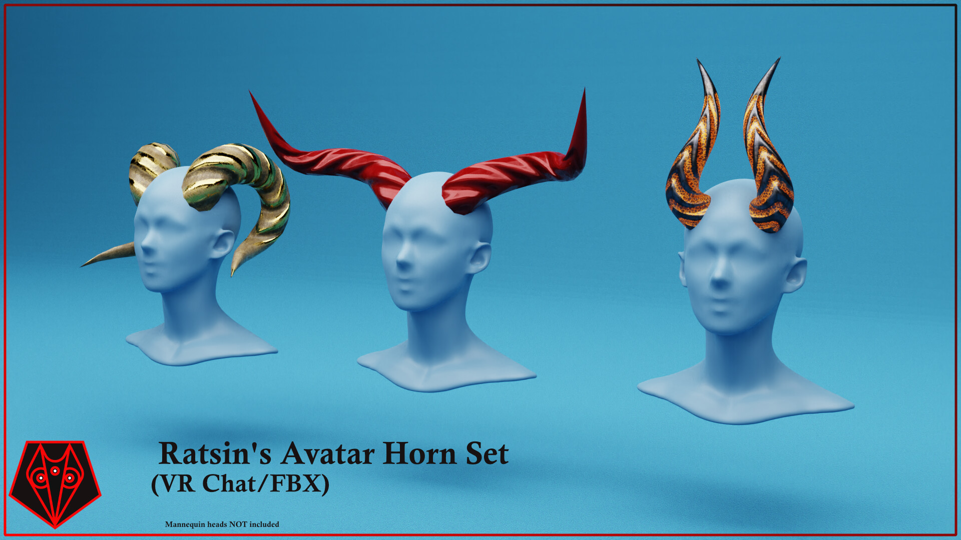Ratsin - Ratsin's Avatar Horn Set (VRChat/FBX)