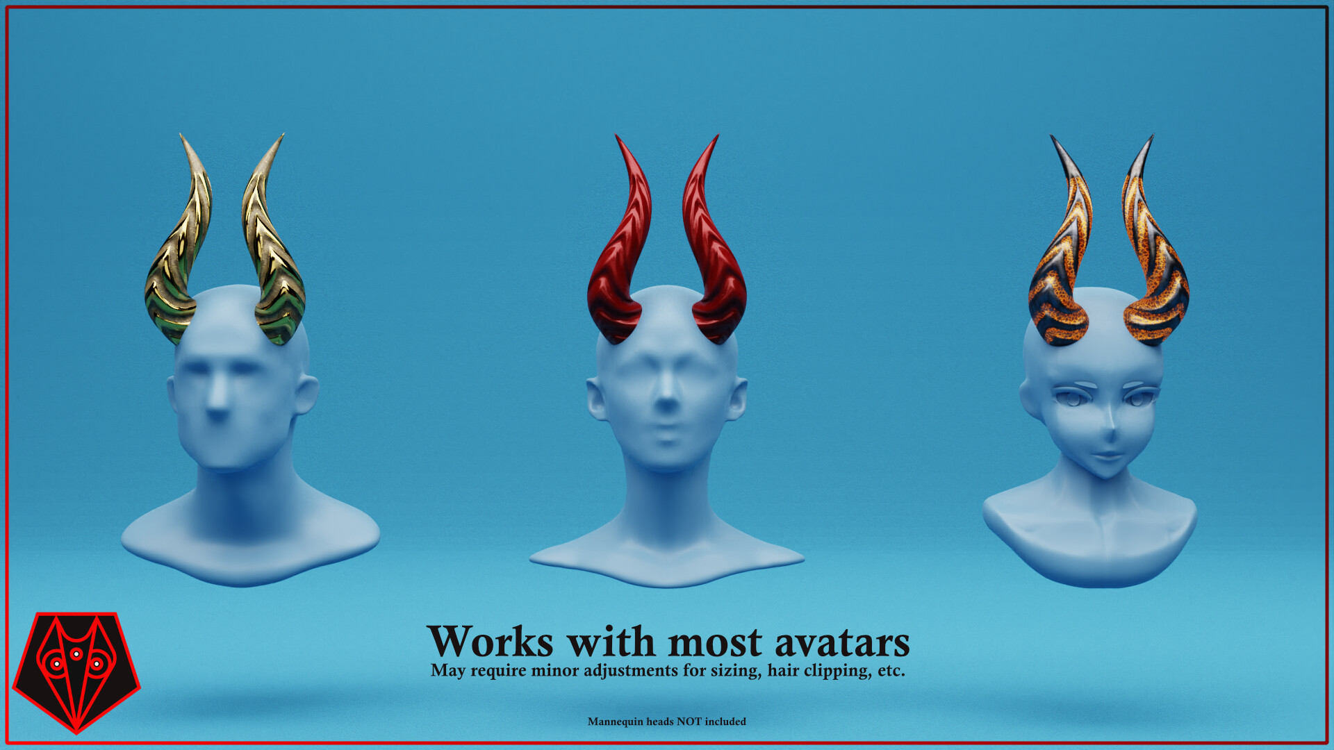 Ratsin - Ratsin's Avatar Horn Set (VRChat/FBX)