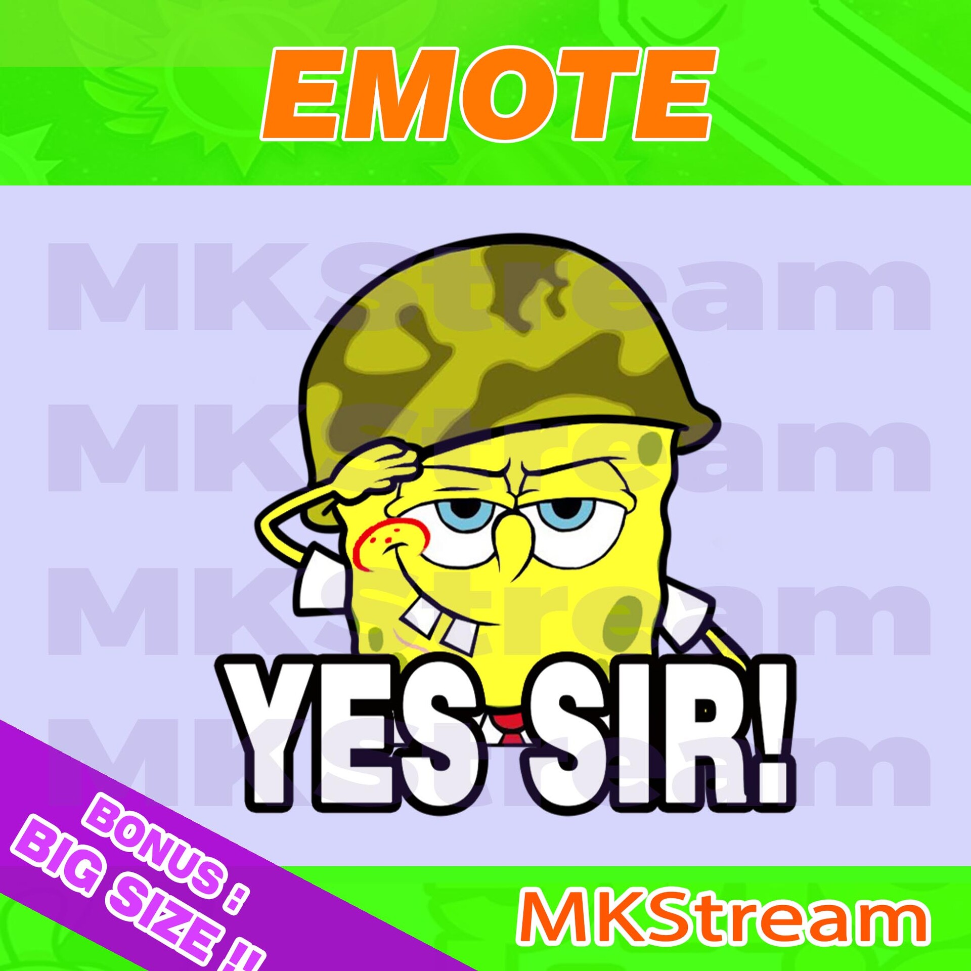 ArtStation - Twitch emotes SpongeBob SquarePants yes sir!