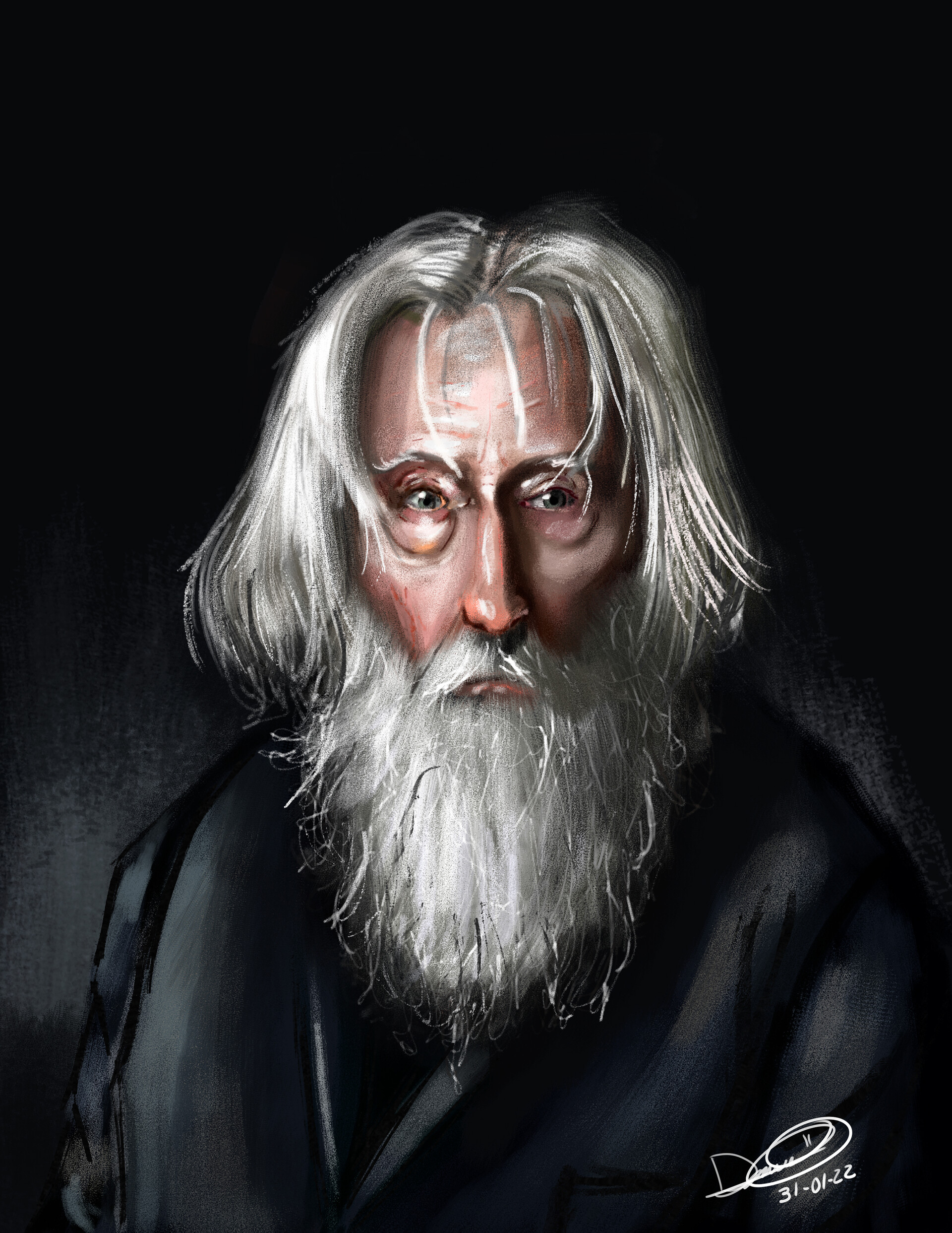 ArtStation - old man, portrait practice
