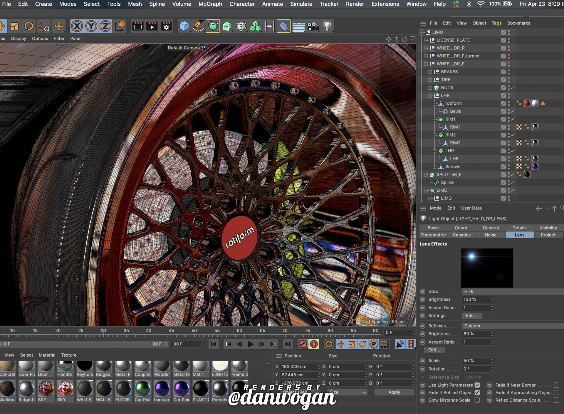 Daniel Wogan - Stanced Porsche Limousine 3D Render
