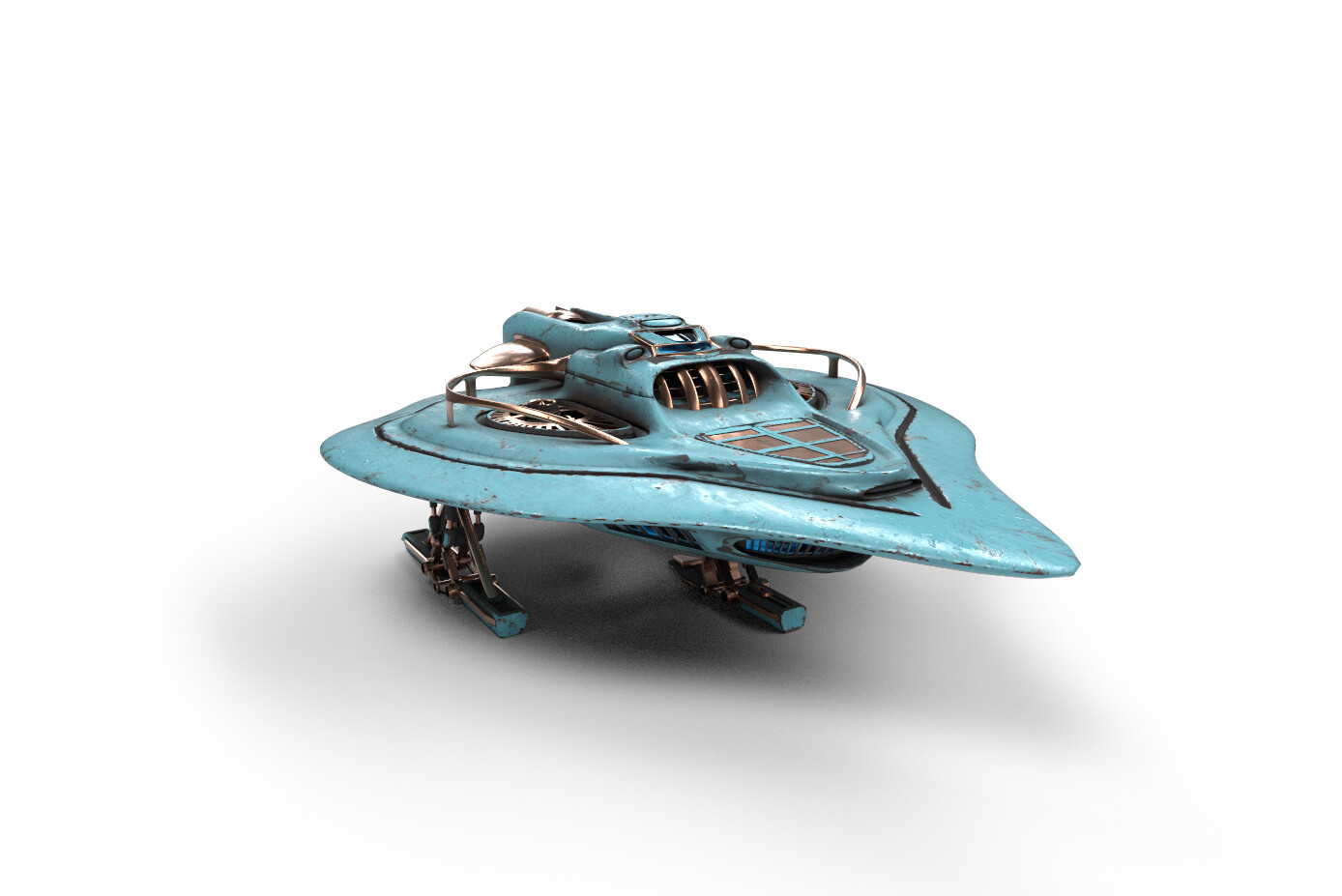 ArtStation - Retro Space Ship Design