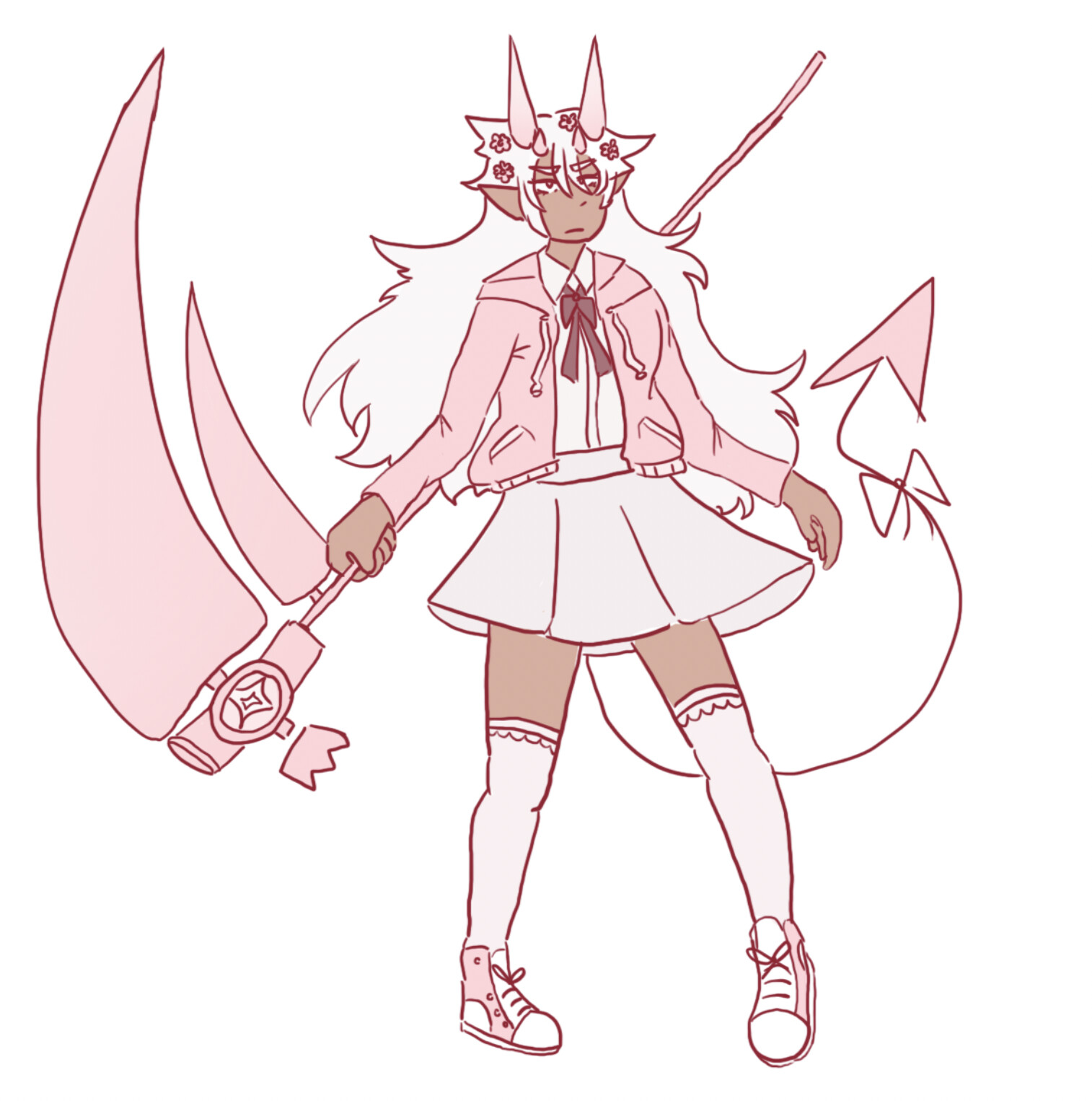 ArtStation - Pink Demon Girl Design