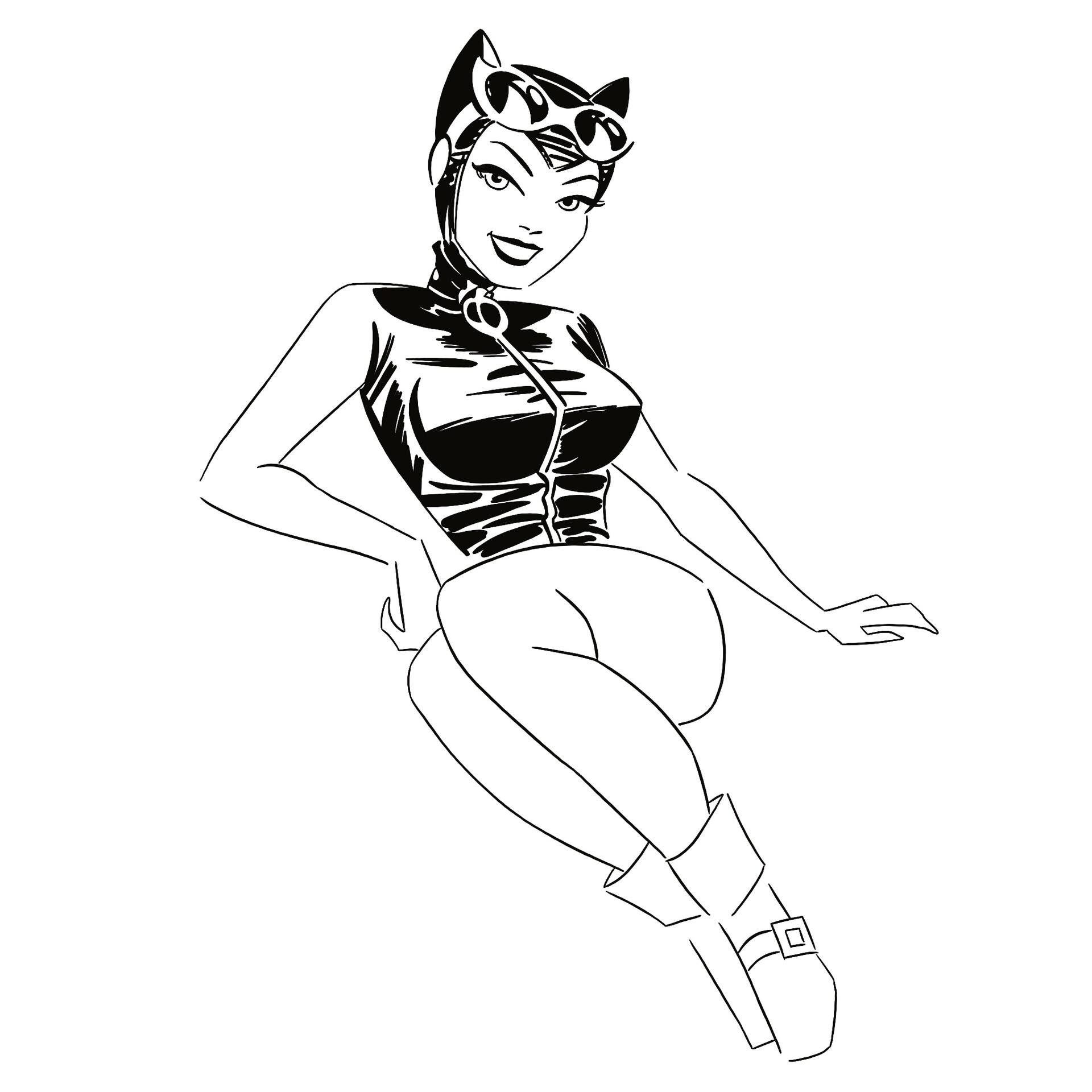 catwoman coloring sheet