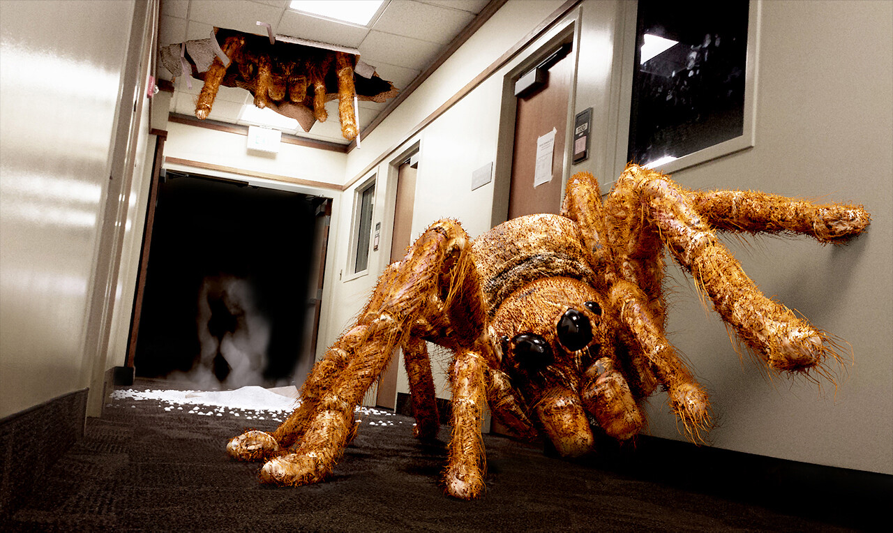 ArtStation - Spider Model and Photo Composite