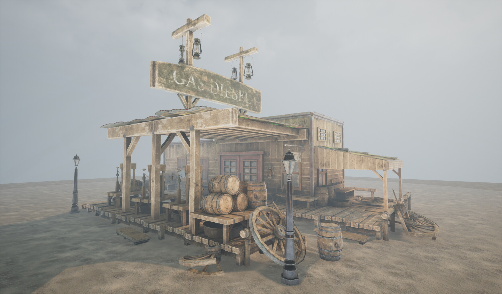 eyj - Wilde West. Gas station (PBR style)