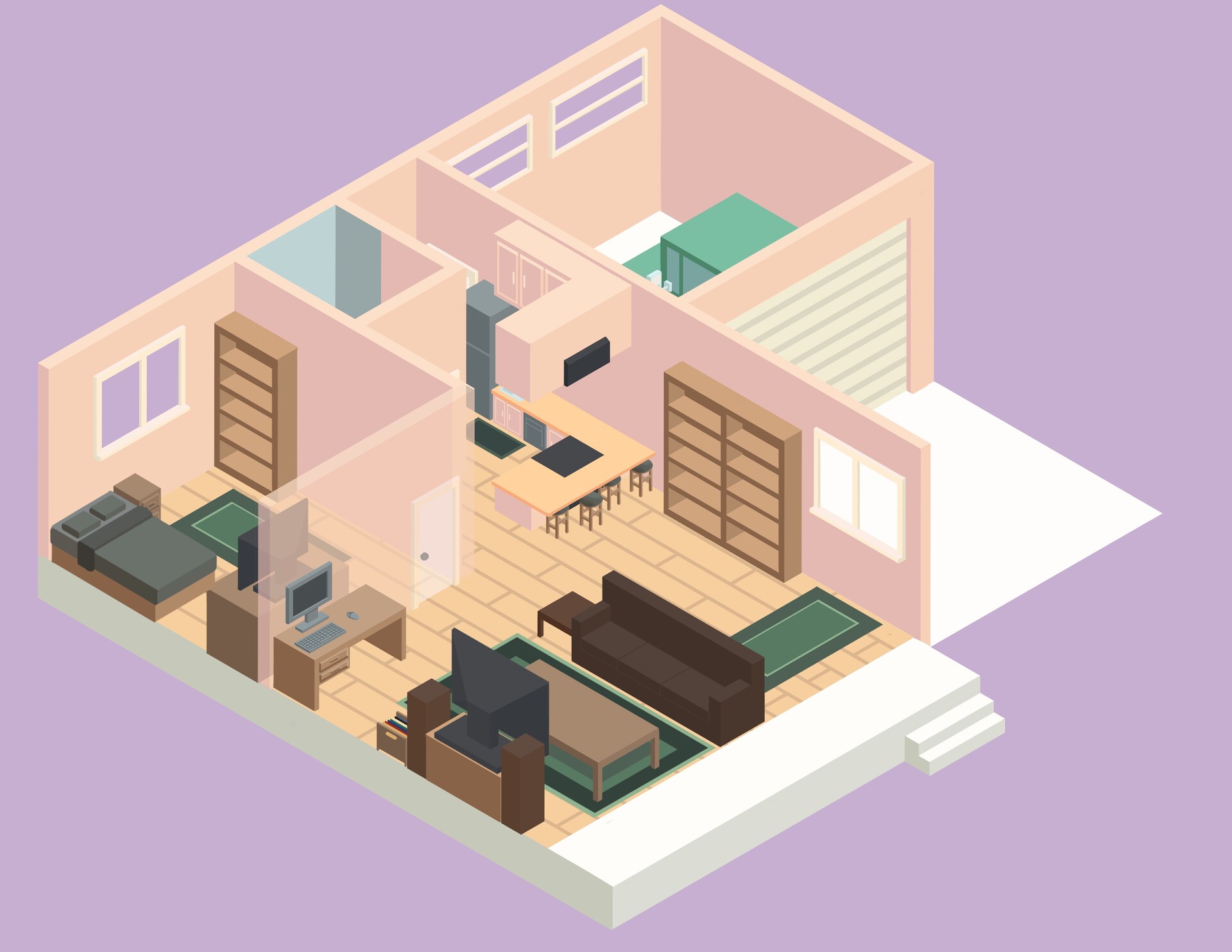 ArtStation - Isometric House 1