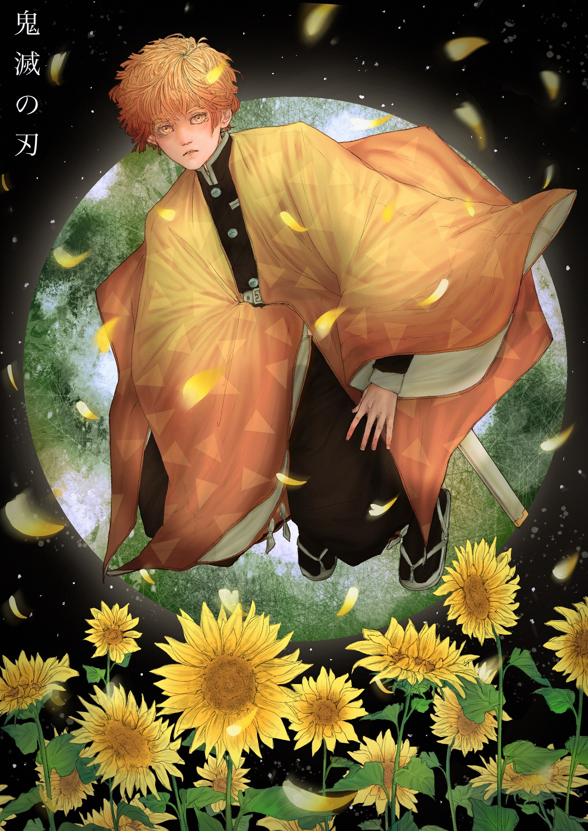 ArtStation - Demonic moon | Agatsuma Zenitsu