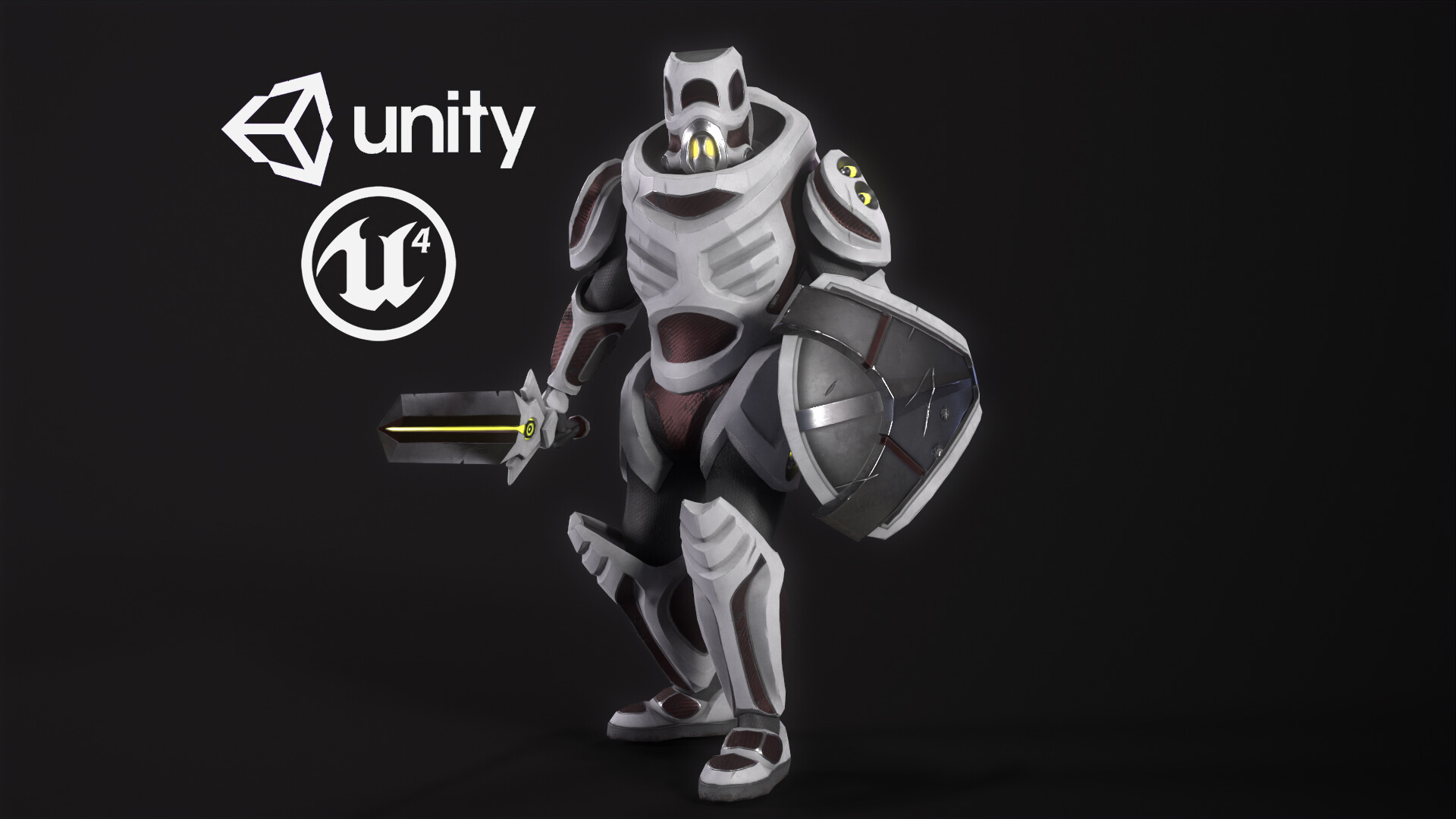 ArtStation - Cyber Soldier - Game Ready Low-poly 3D model