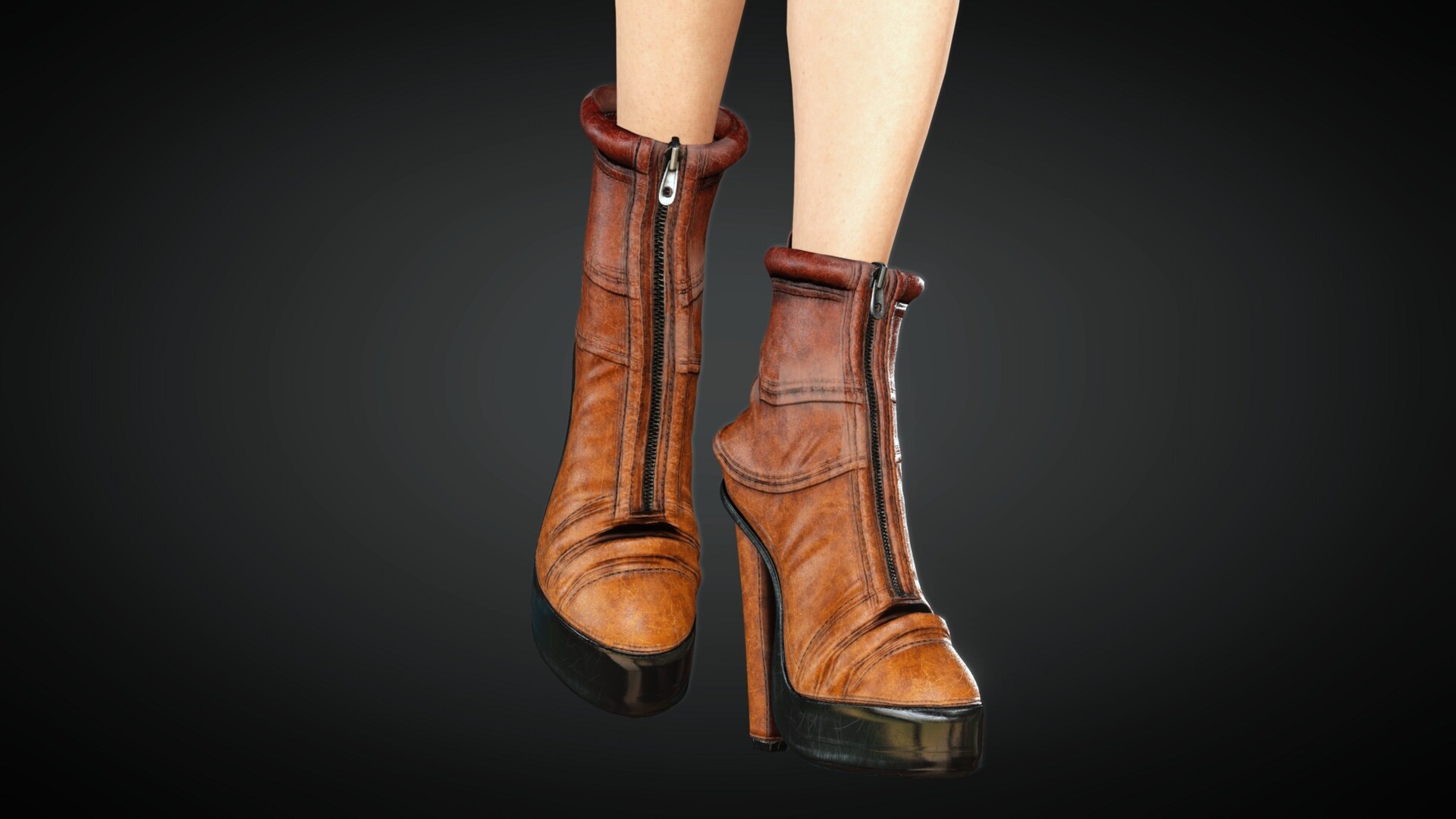 ArtStation - Boots Platform Heel 1979 Set 26 versions