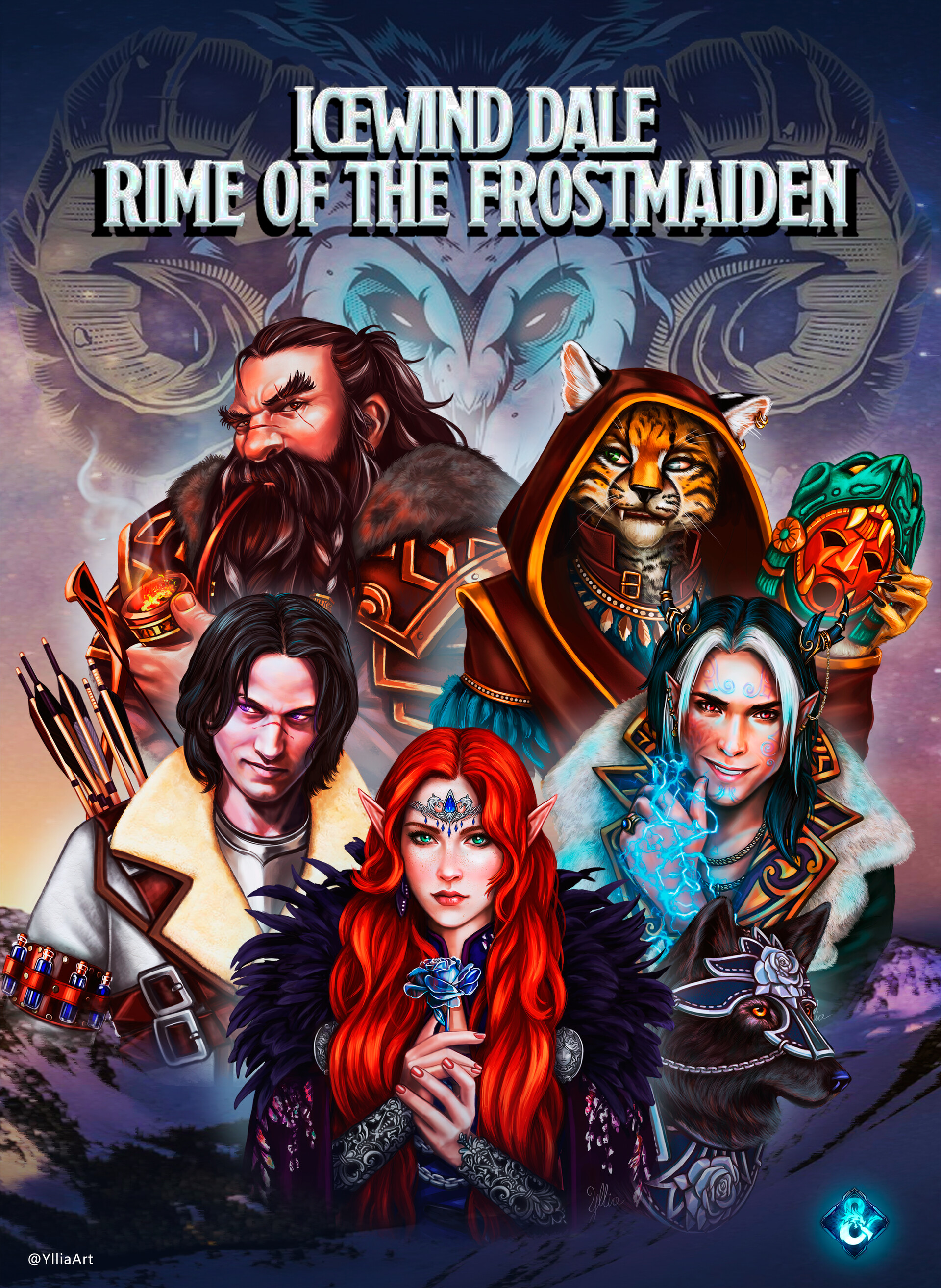 ArtStation - Poster for the "Rime of the Frostmaiden" campaign