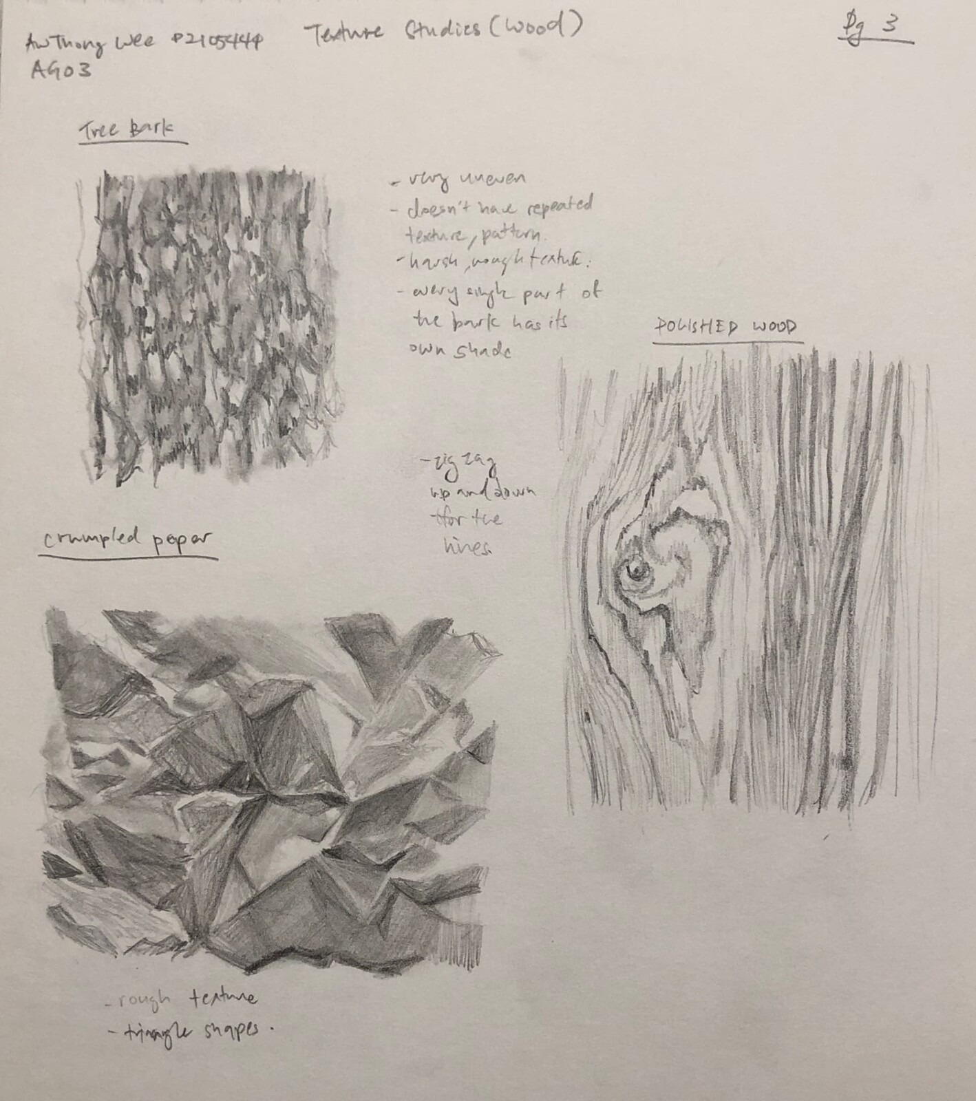 Aw Thong Wee - AGA DRAW AY2122 ( Sketchbook drawings )